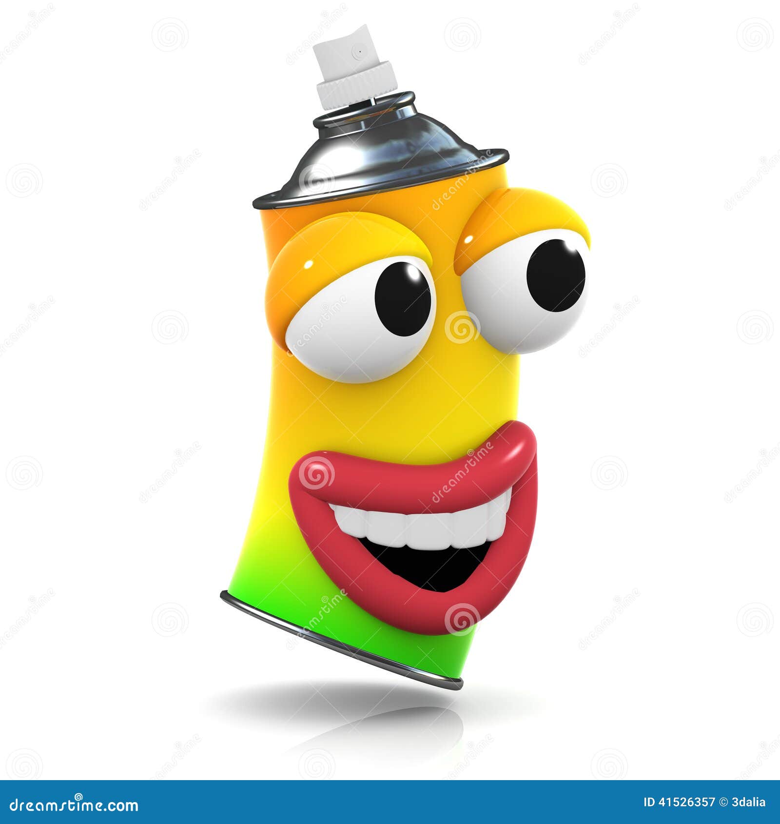 3d Laughing Spraypaint Aerosol Can Stock Illustration - Illustration of ...
