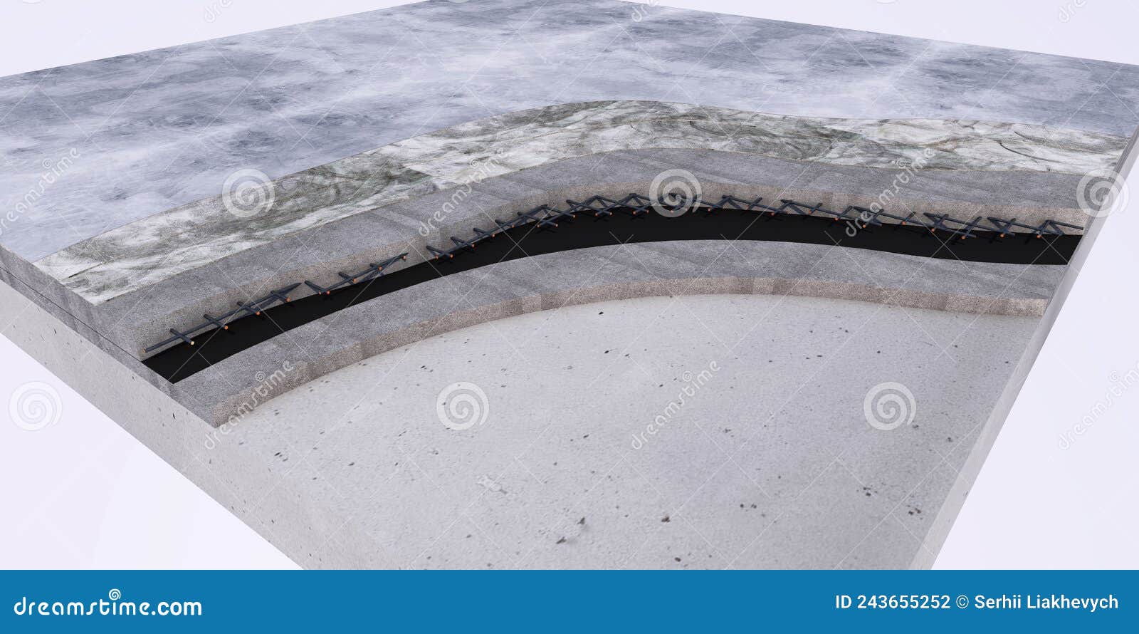 3 D Layered Floor. Isometric Floor Section Layers. Stock Photo - Image ...