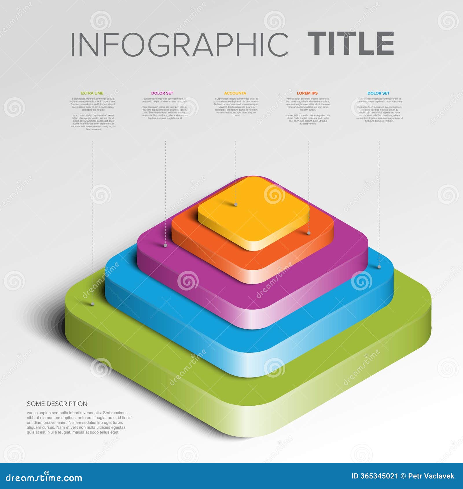 Layered Infographic Timeline. Vector Roadmap, Template For Modern ...
