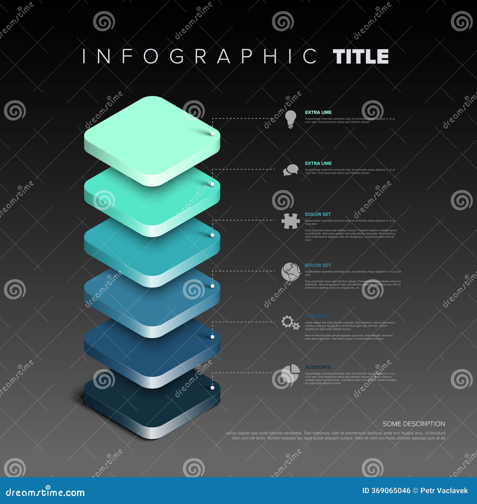 Layered Infographic Timeline. Vector Roadmap, Template For Modern ...