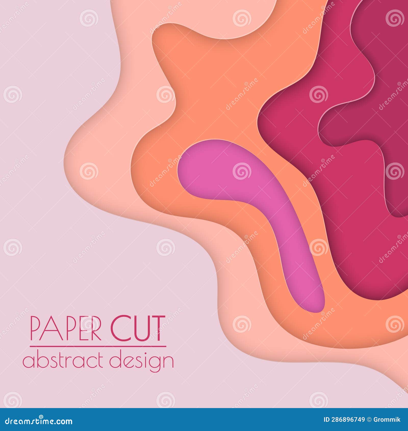 3d Layout of the Cover, Banner, Leaflet in the Style of Cut Paper Stock ...