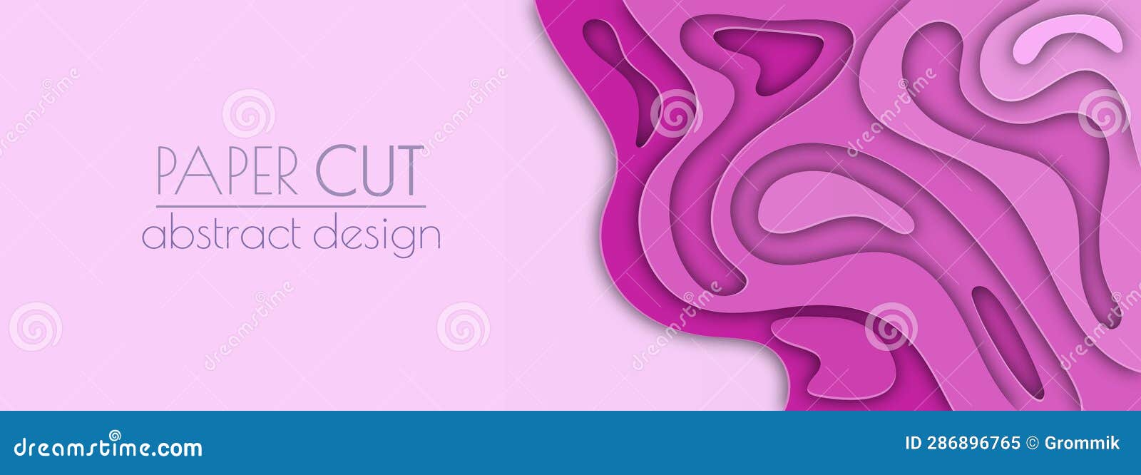 3d Layout of the Cover, Banner, Leaflet in the Style of Cut Paper Stock ...