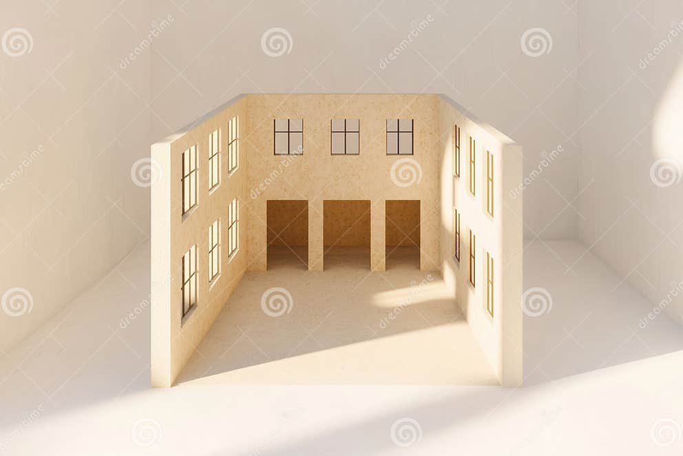 3D Layout of Warehouse Storage Zones Stock Image - Image of storage ...