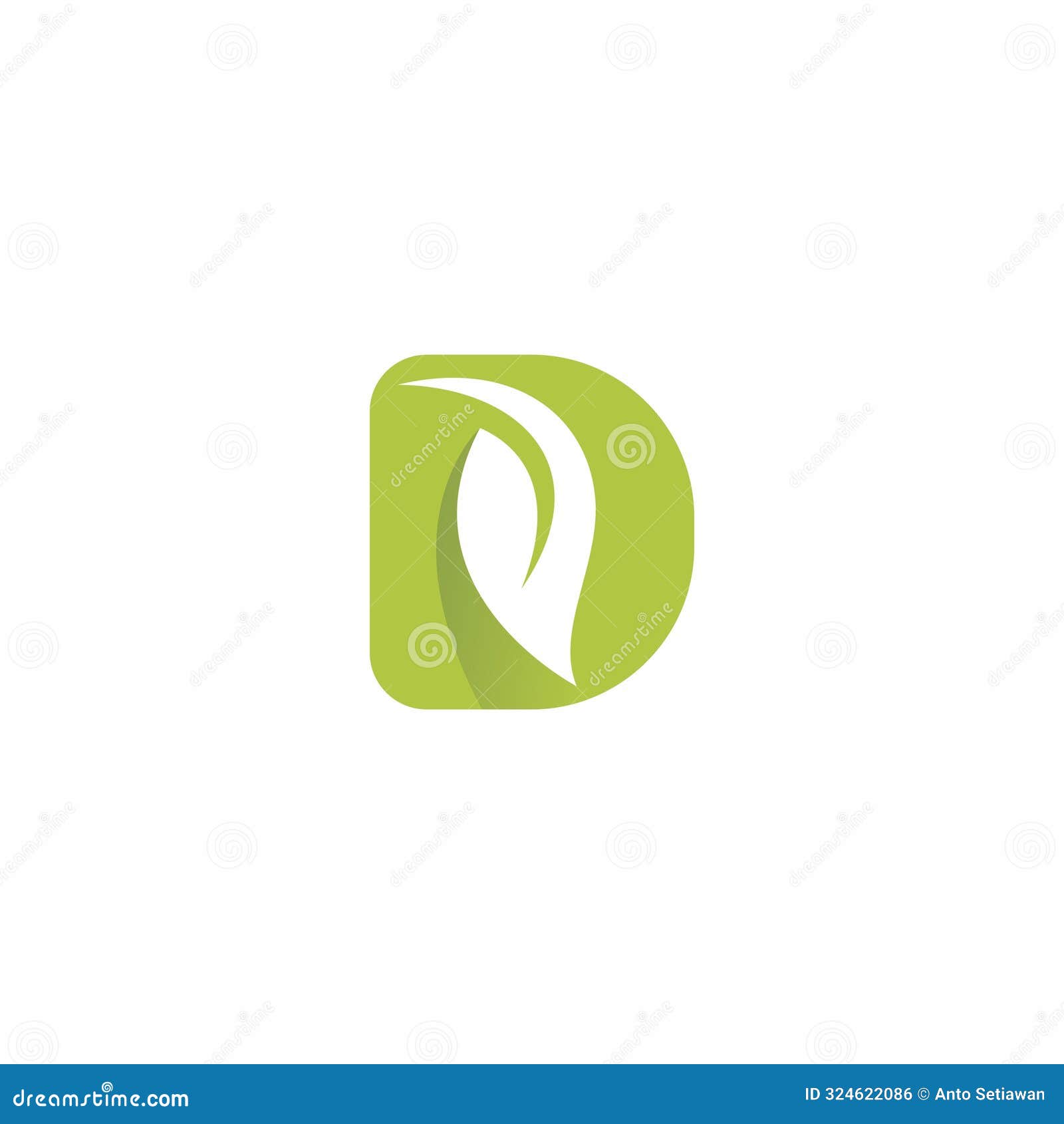 D Leaf Logo Design. Letter D Nature Icon Vector Stock Illustration ...