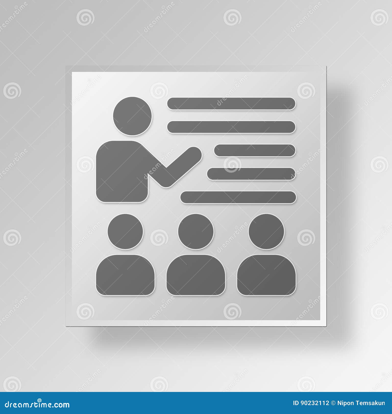 3D Learning Button Icon Concept Stock Illustration - Illustration of ...