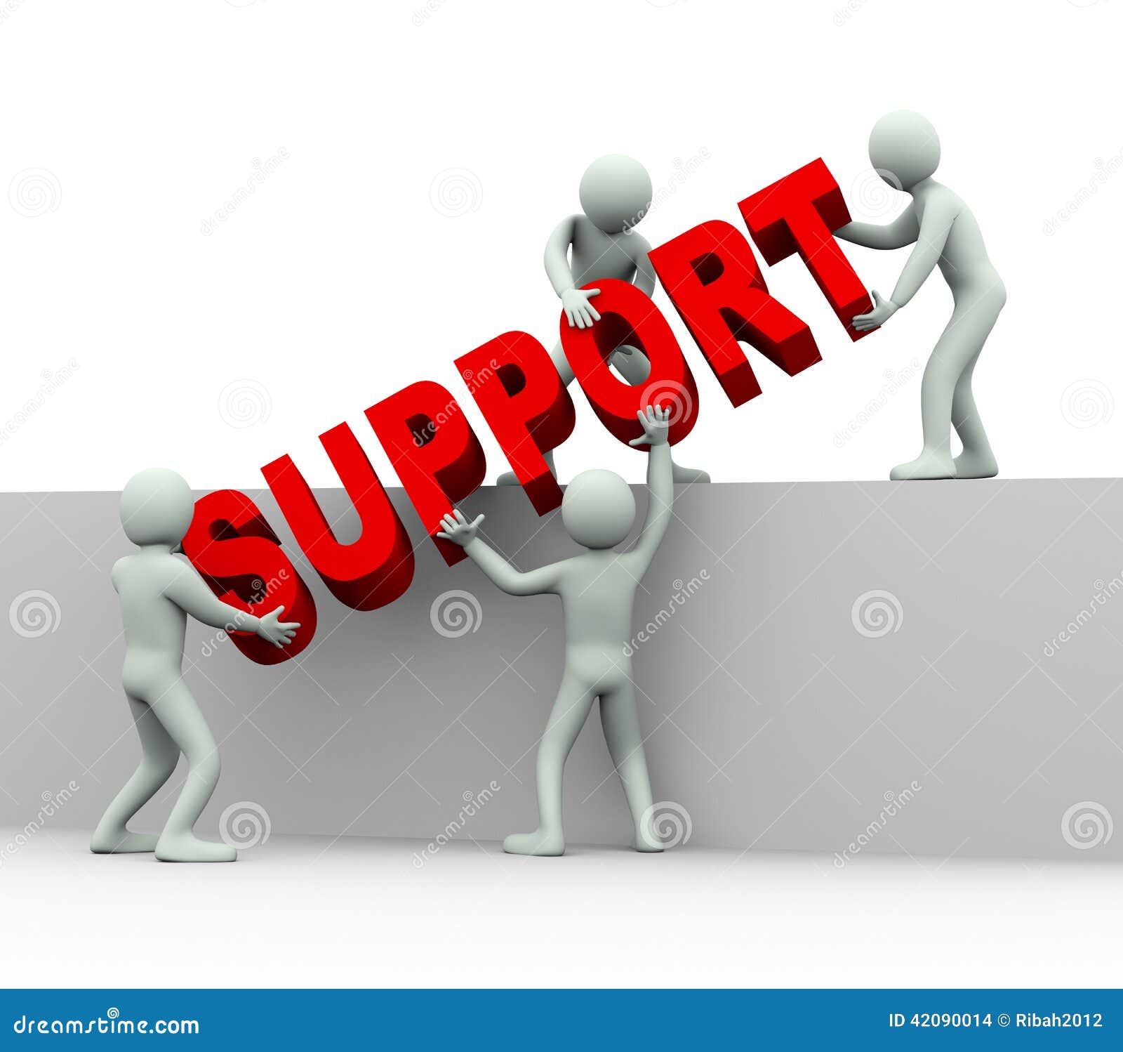 3d Les Gens - Concept D'aide Et D'appui Illustration Stock ...