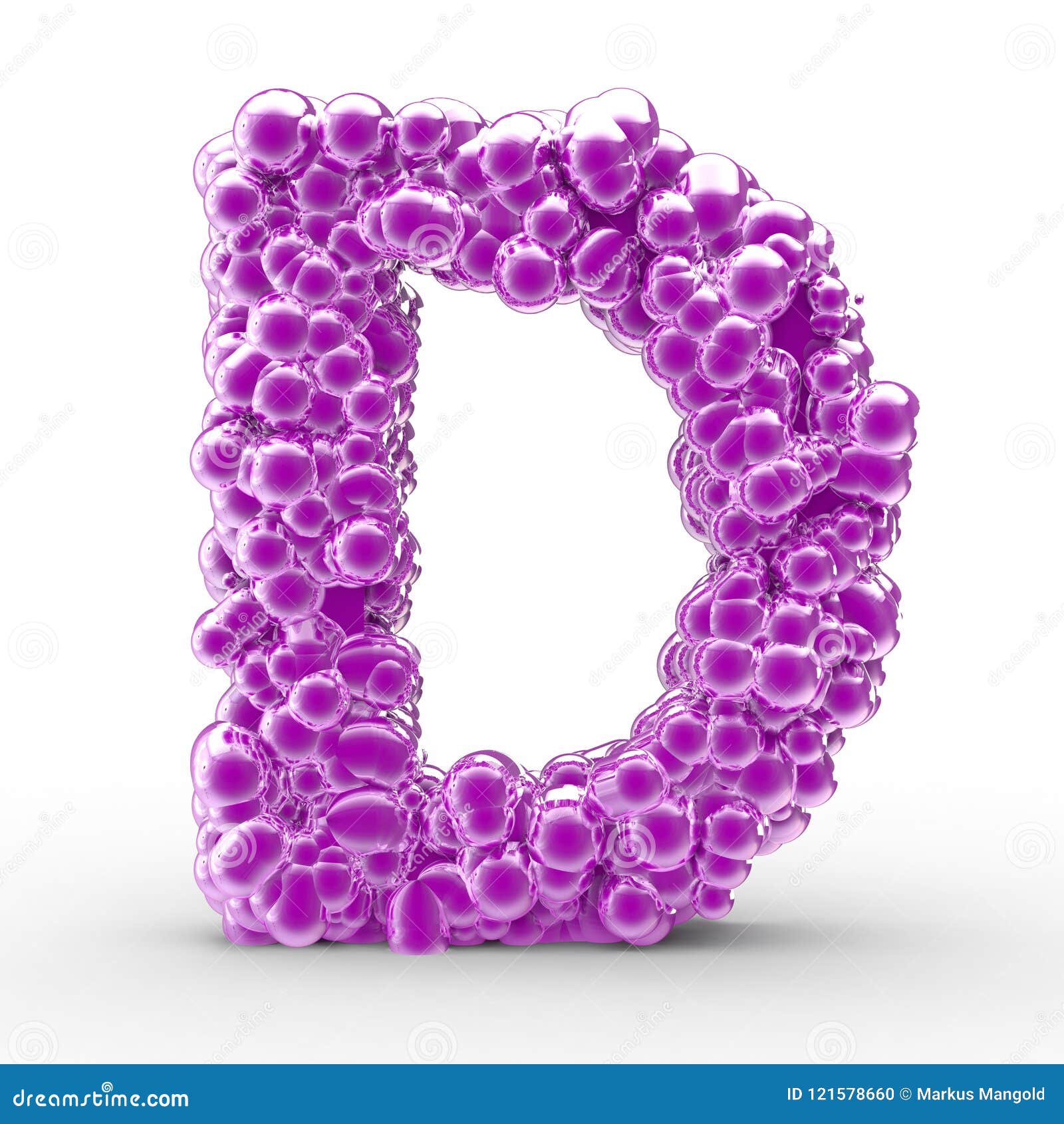 3D Letter D with Abstract Biological Texture Stock Illustration ...