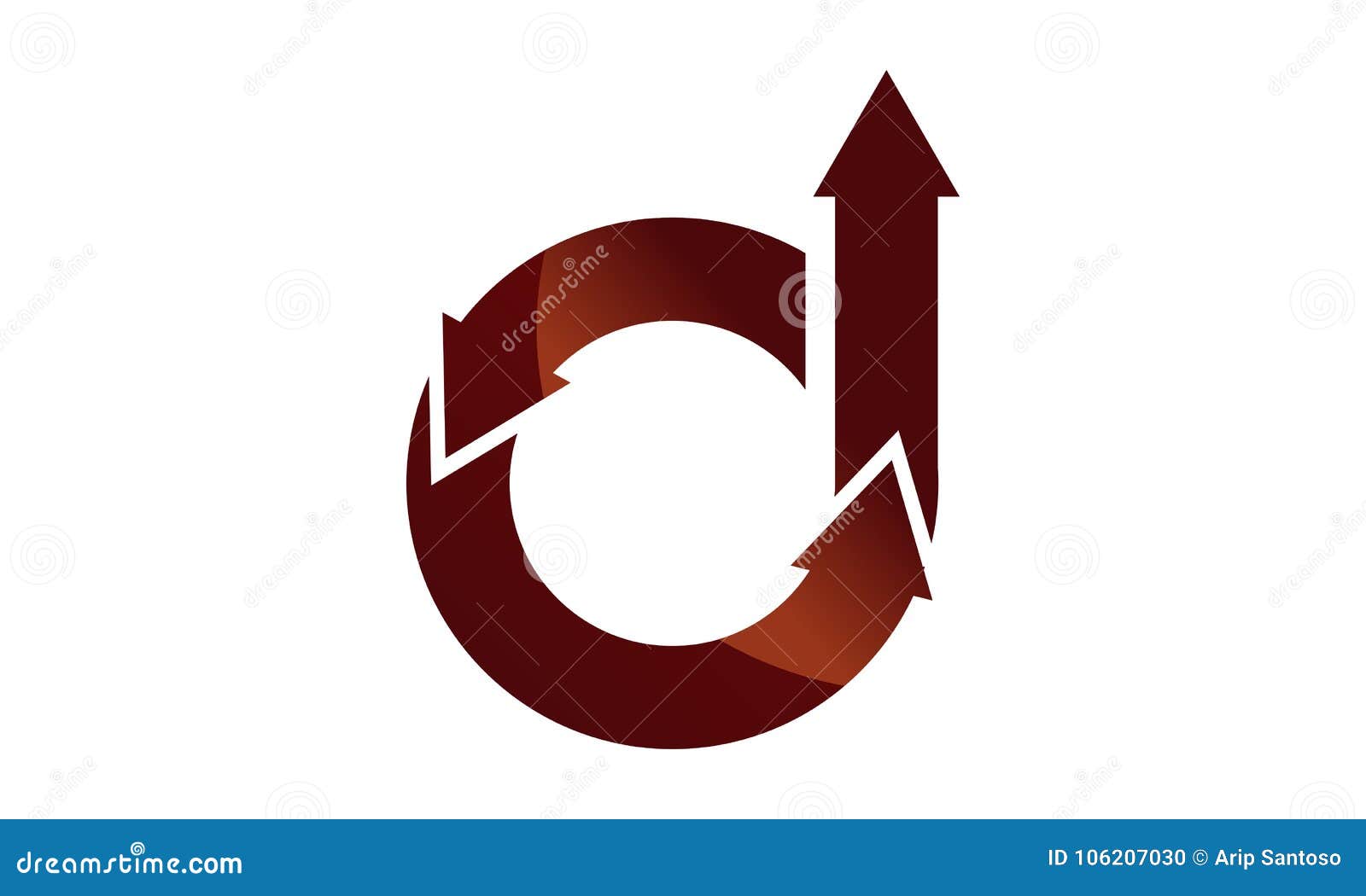 D Letter Arrow stock vector. Illustration of buttons - 106207030