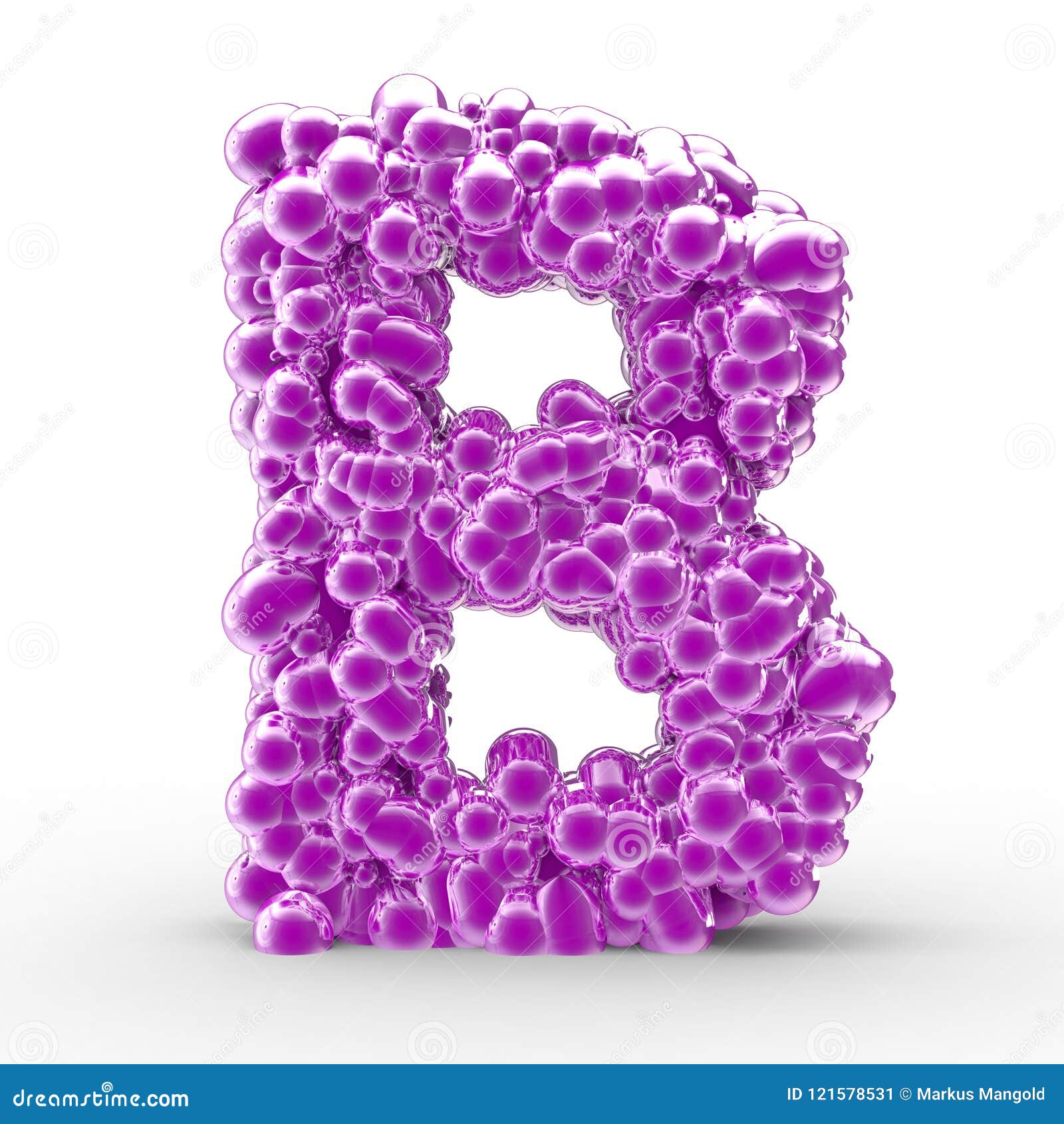 3D Letter B with Abstract Biological Texture Stock Illustration ...