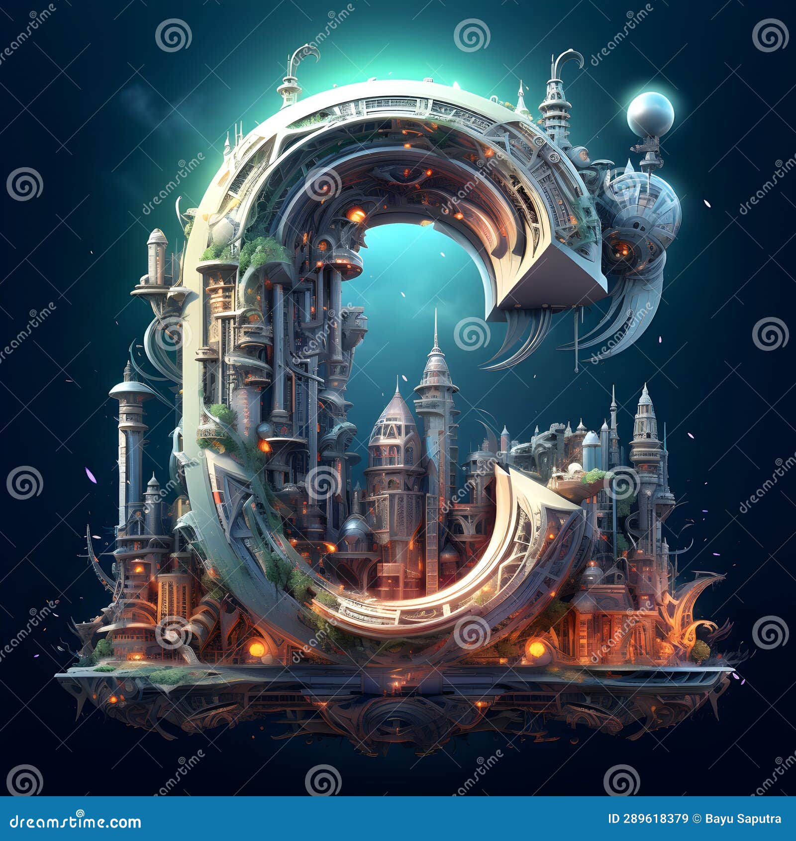 3d Letter C Building Texture Cityscape Concept, Ai Generative Stock ...