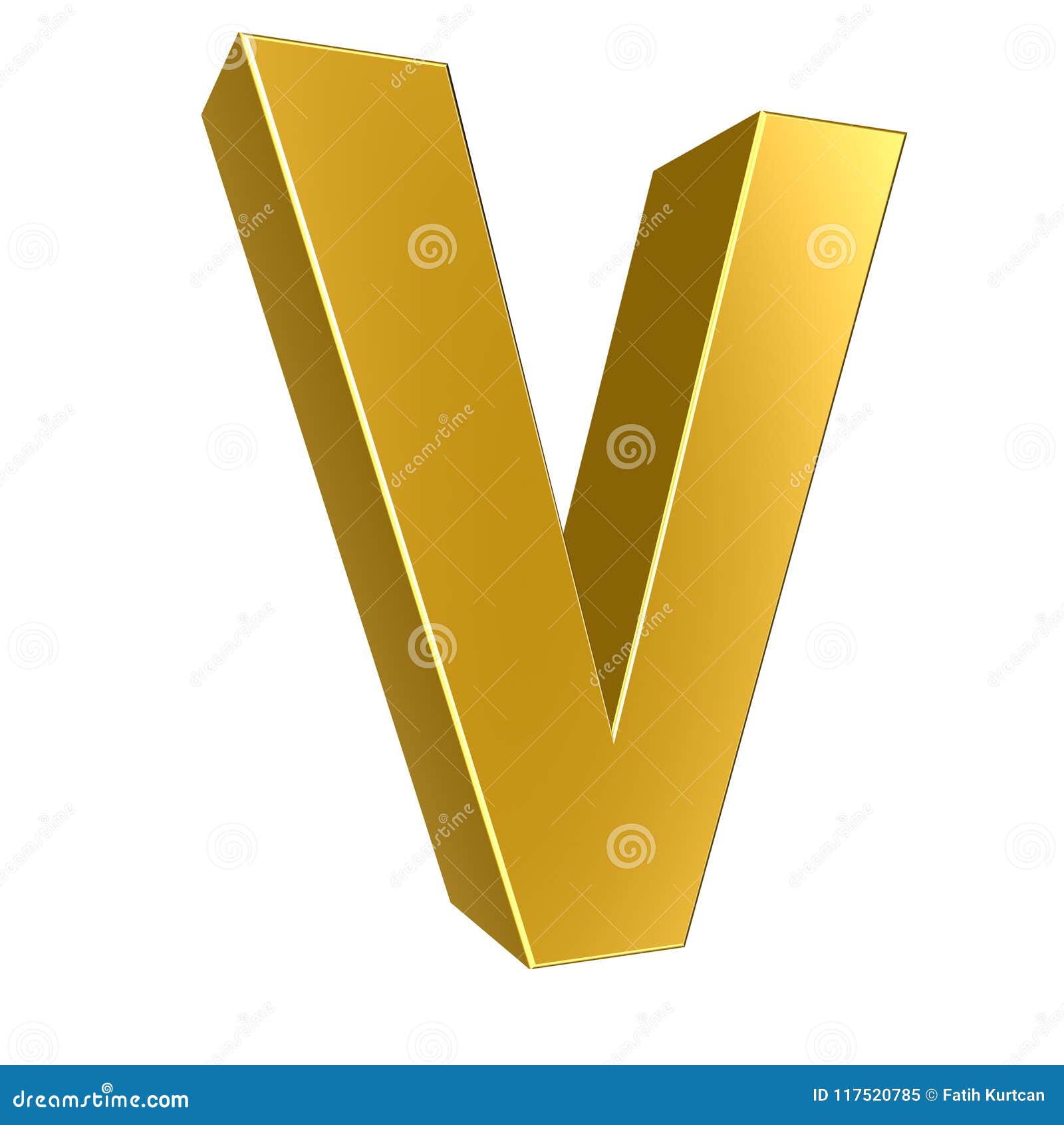 3d letter collection - V stock illustration. Illustration of learn ...