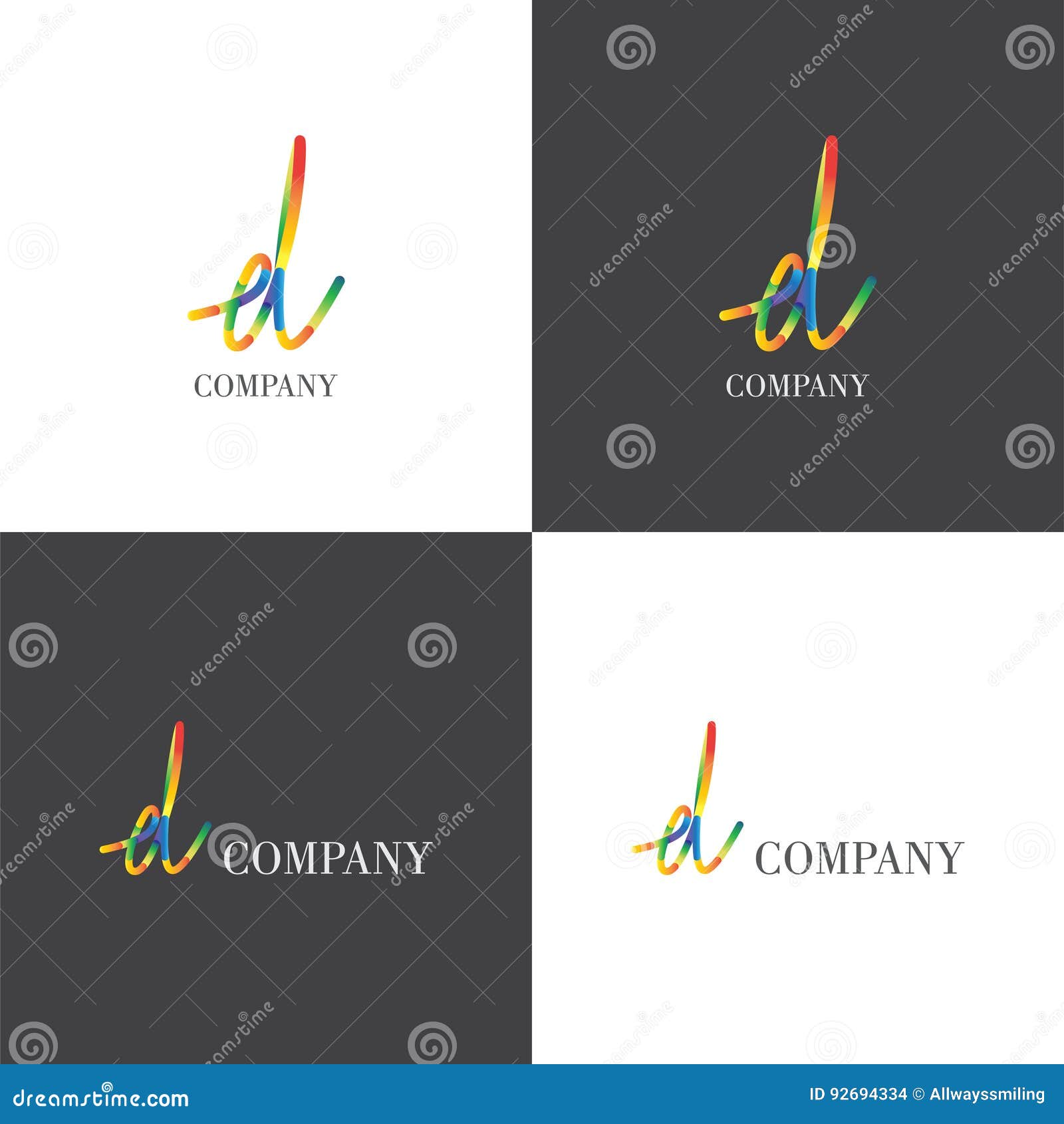 D Letter Company Logo and Business Card Template Stock Vector ...