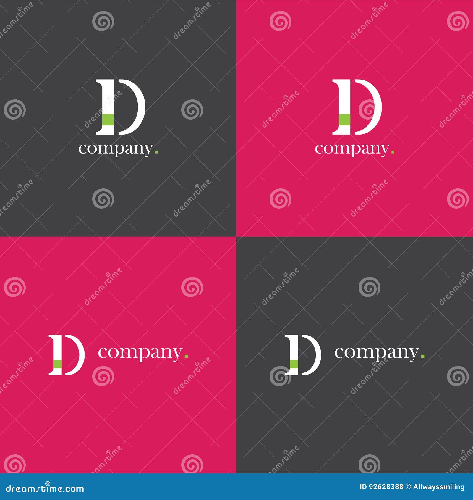 D letter company Logo stock vector. Illustration of typography - 92628388