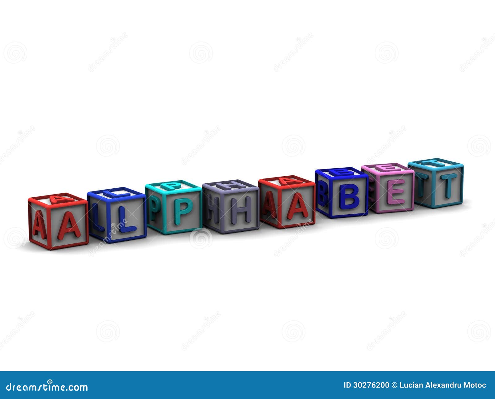Letter Cubes Spelling Alphabet Stock Illustration - Illustration of ...