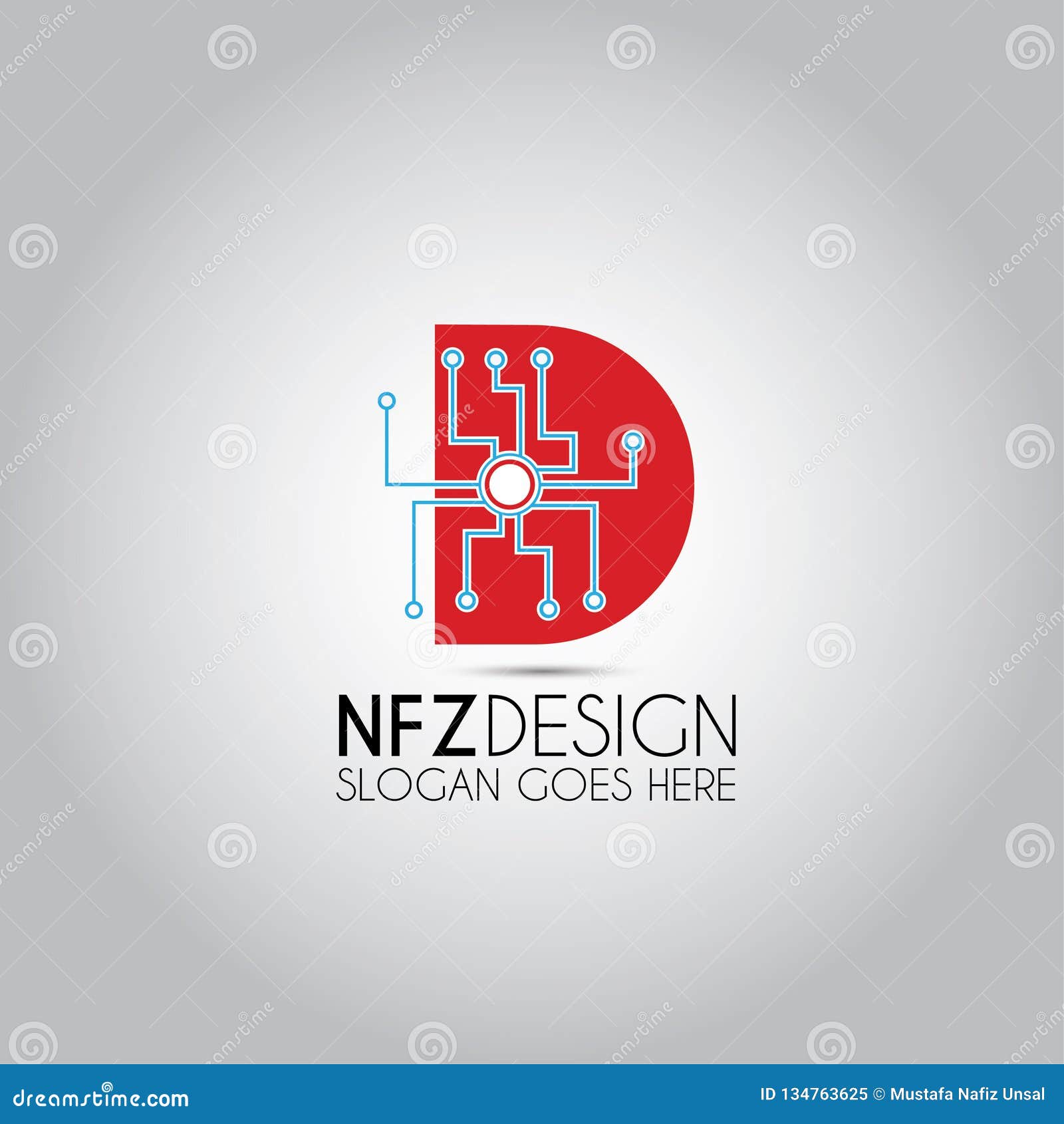 D Letter Data Logo stock illustration. Illustration of design - 134763625