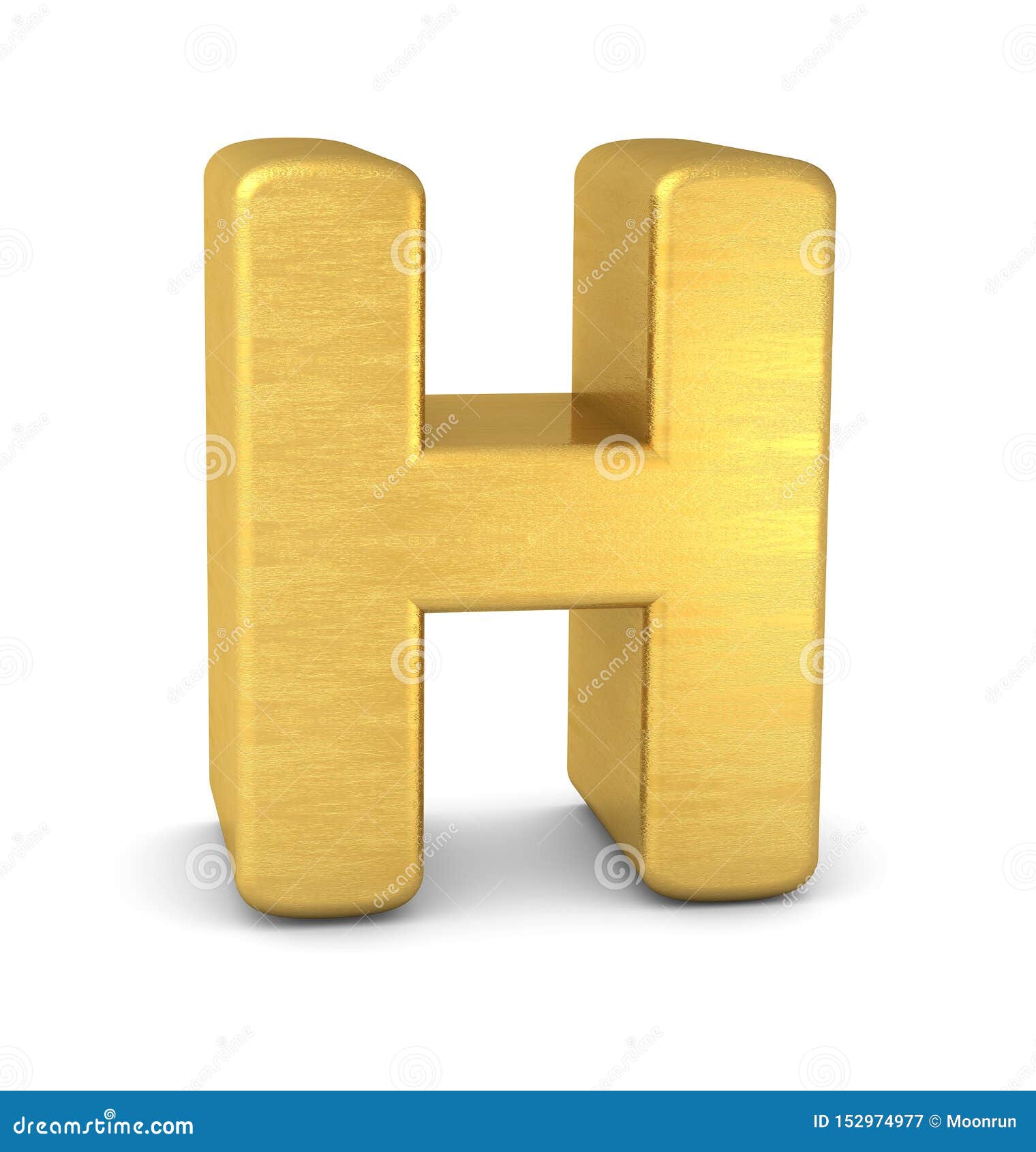 3d letter H gold stock illustration. Illustration of gold - 152974977