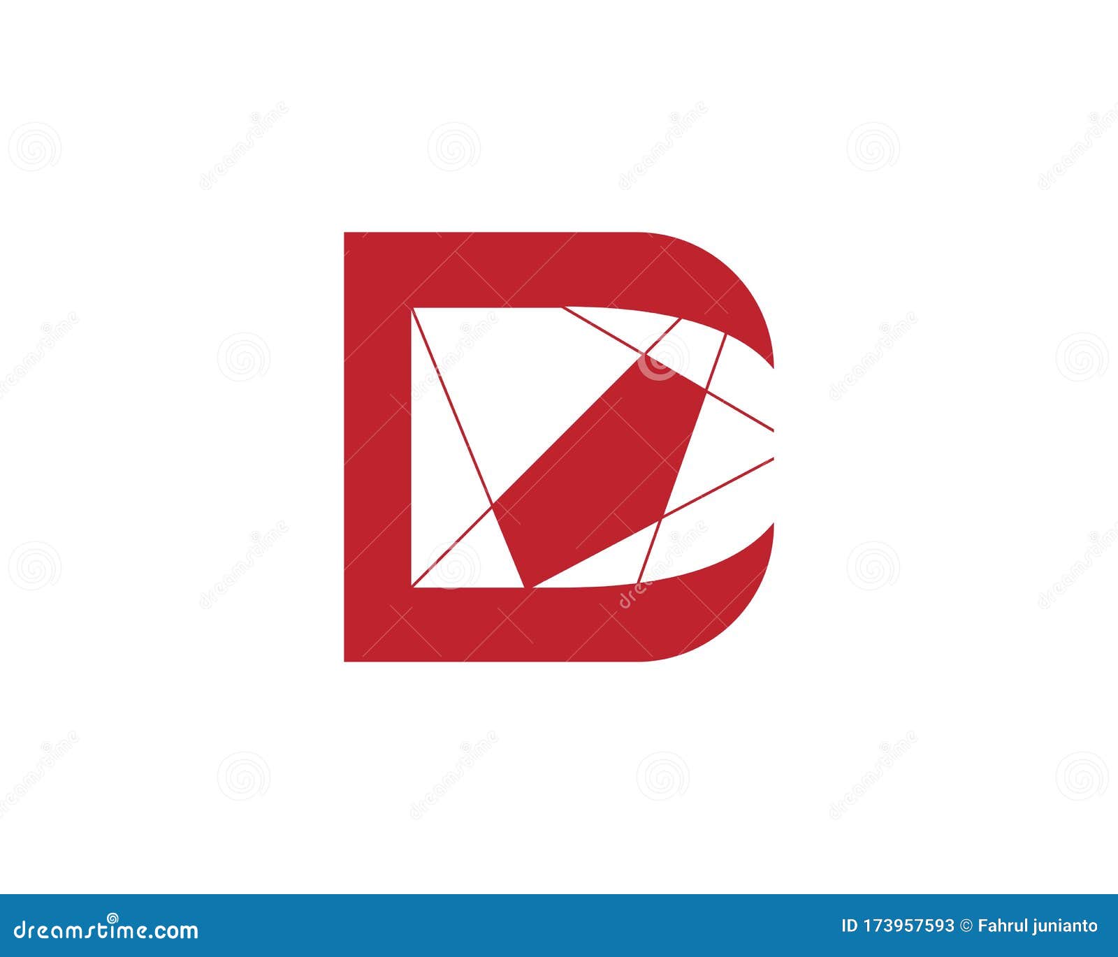 D Letter Icon and Symbol Vector Template Stock Illustration ...