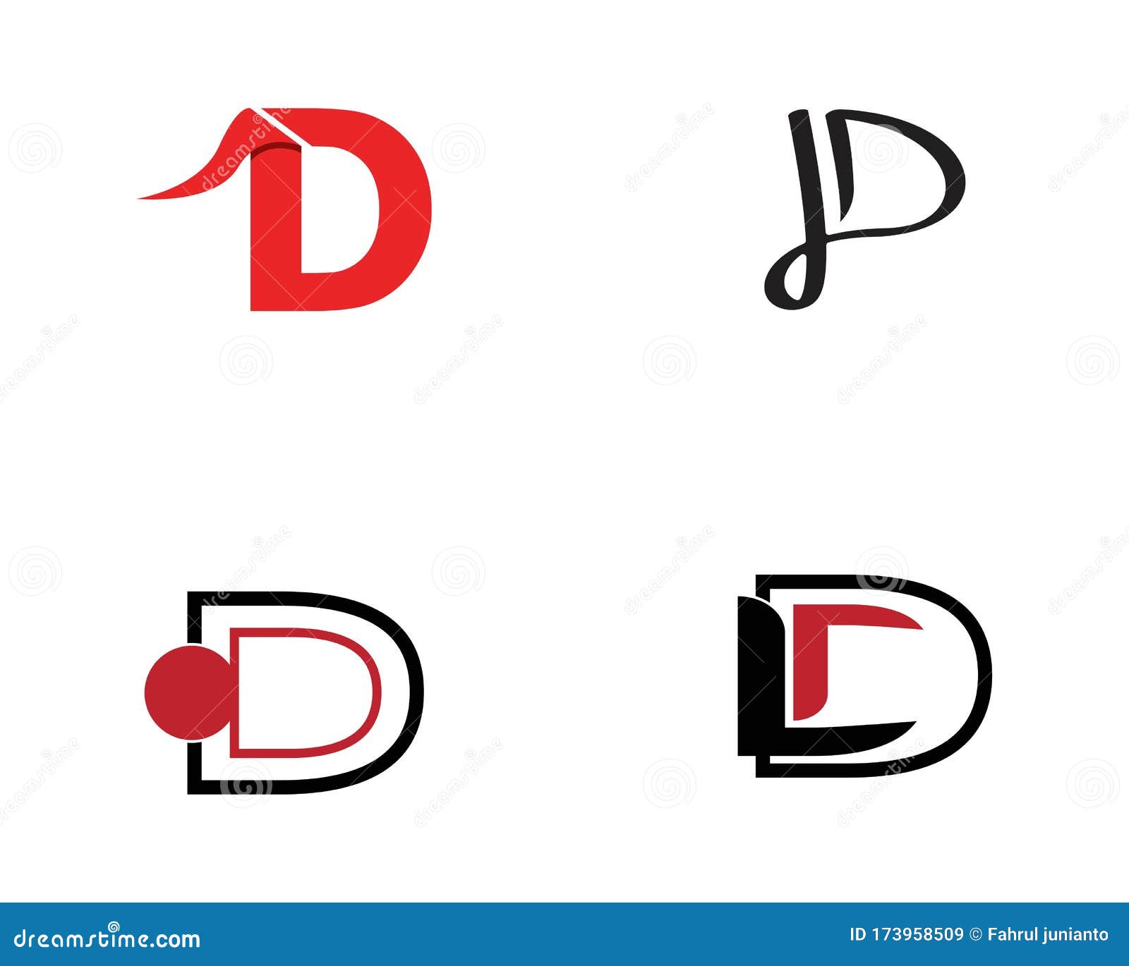 D Letter Icon and Symbol Vector Template Stock Illustration ...