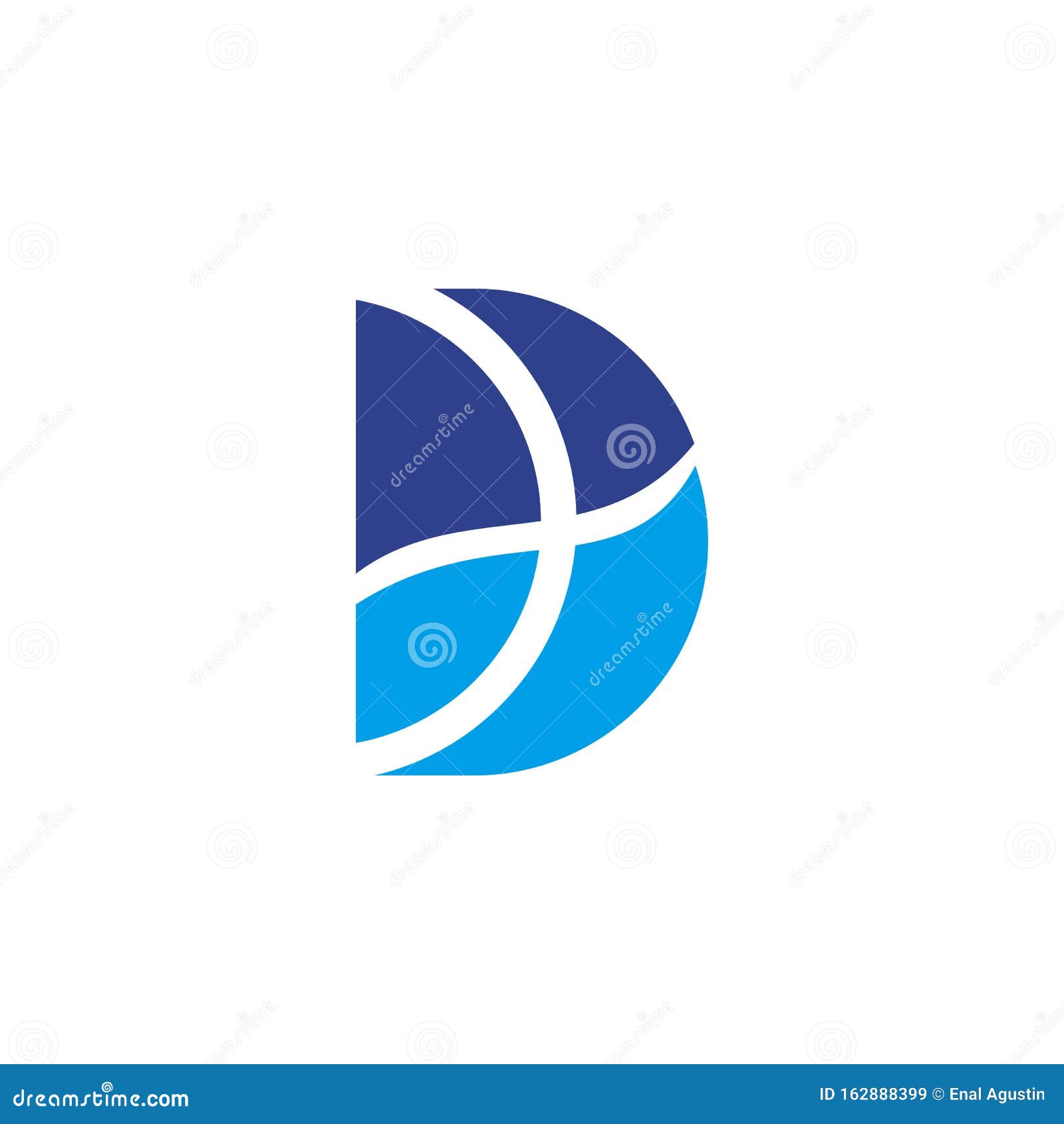 D Letter Initial Logo Design Vector Template Stock Vector ...