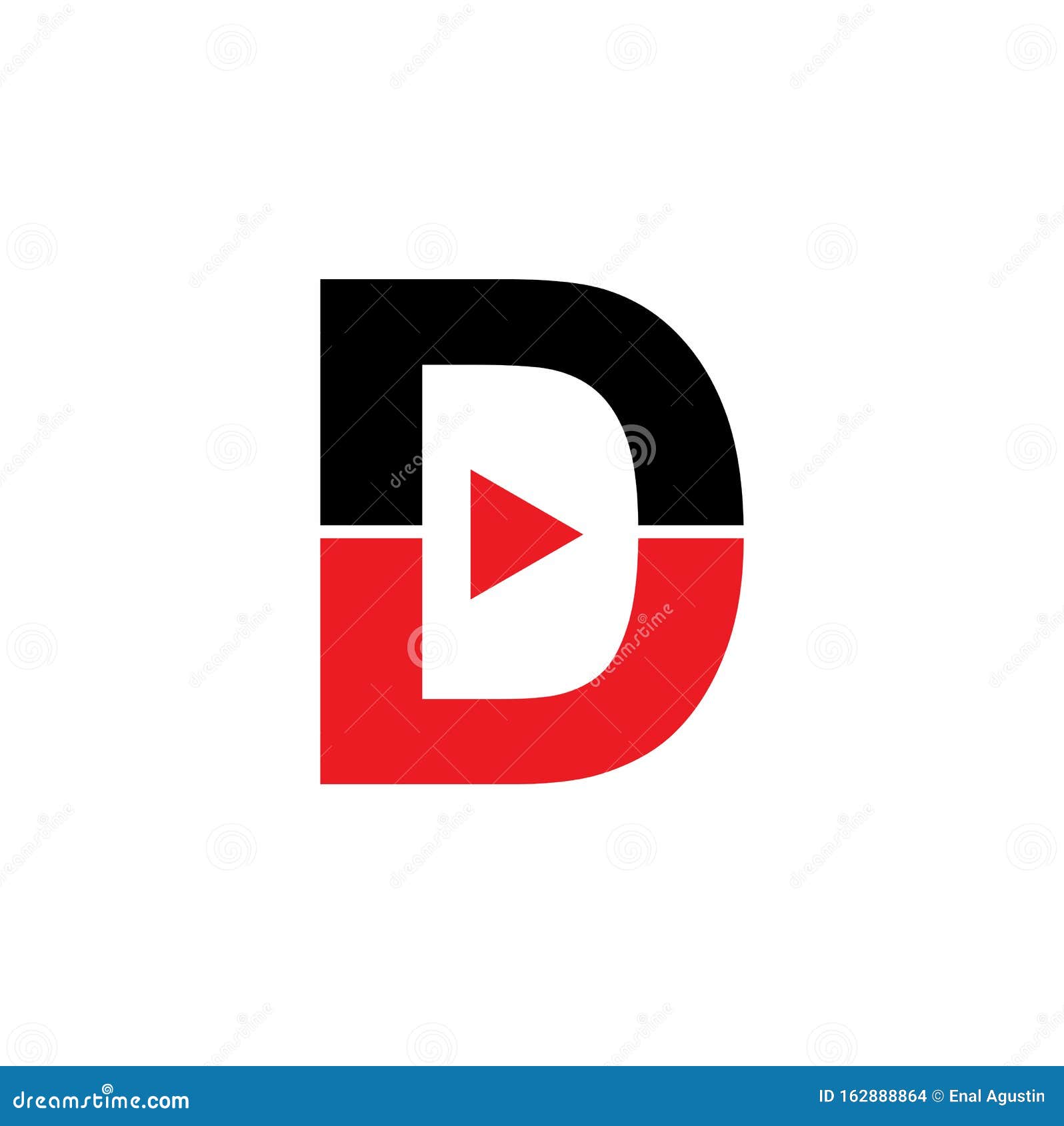 D Letter Initial Logo Design Vector Template Stock Vector ...