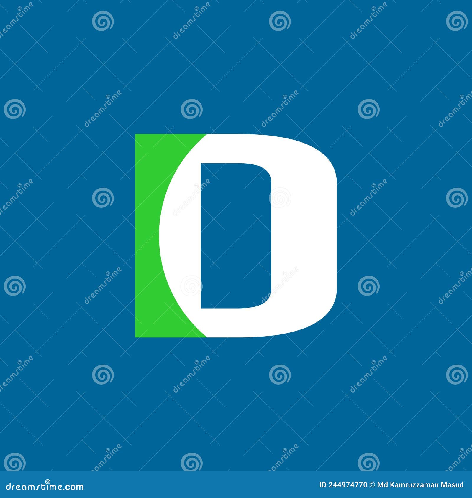 D Letter Logo Vector Illustration. D Lettermark Simple Iconic Logo ...