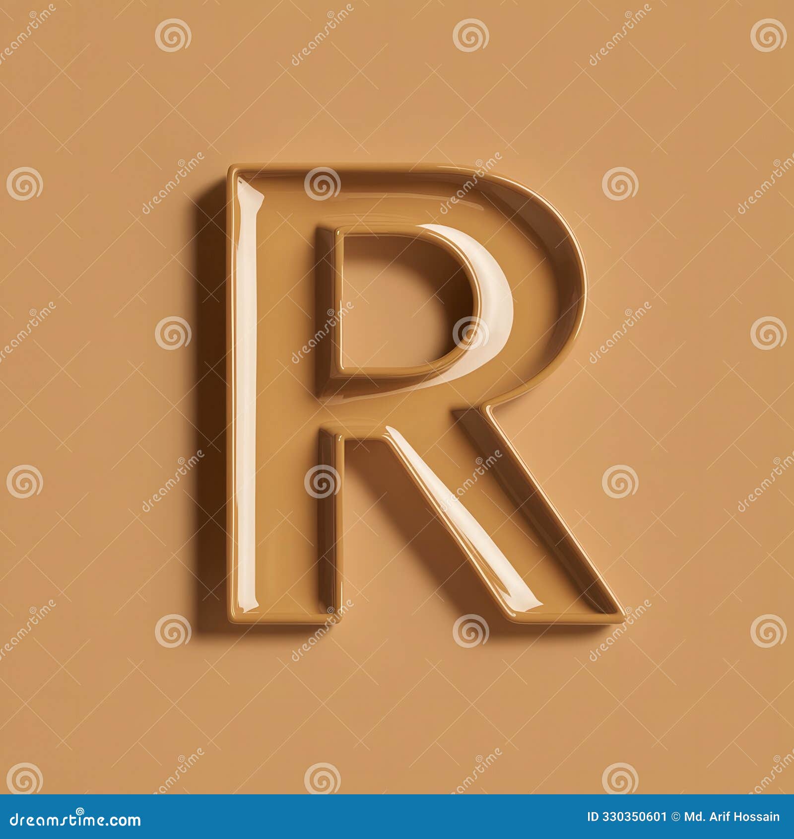 3D Letter R with a Bold, Glossy Finish in a Vibrant Black Solid ...