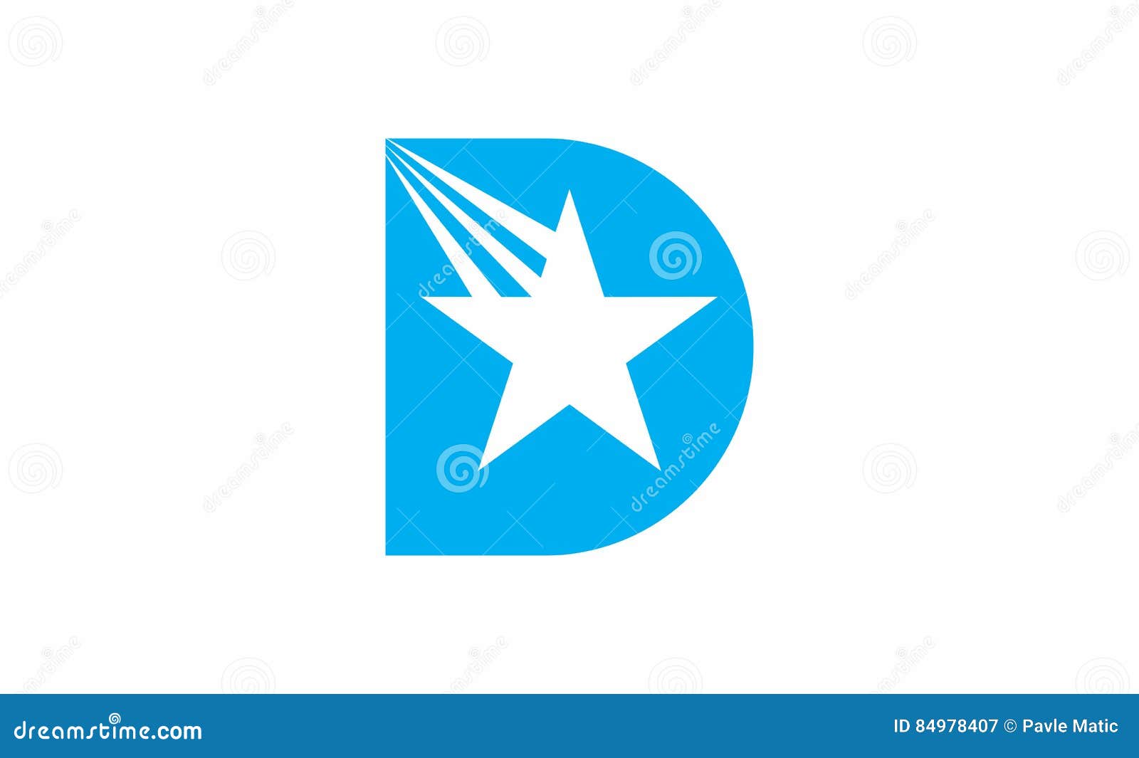 D letter star logo stock vector. Illustration of coming - 84978407