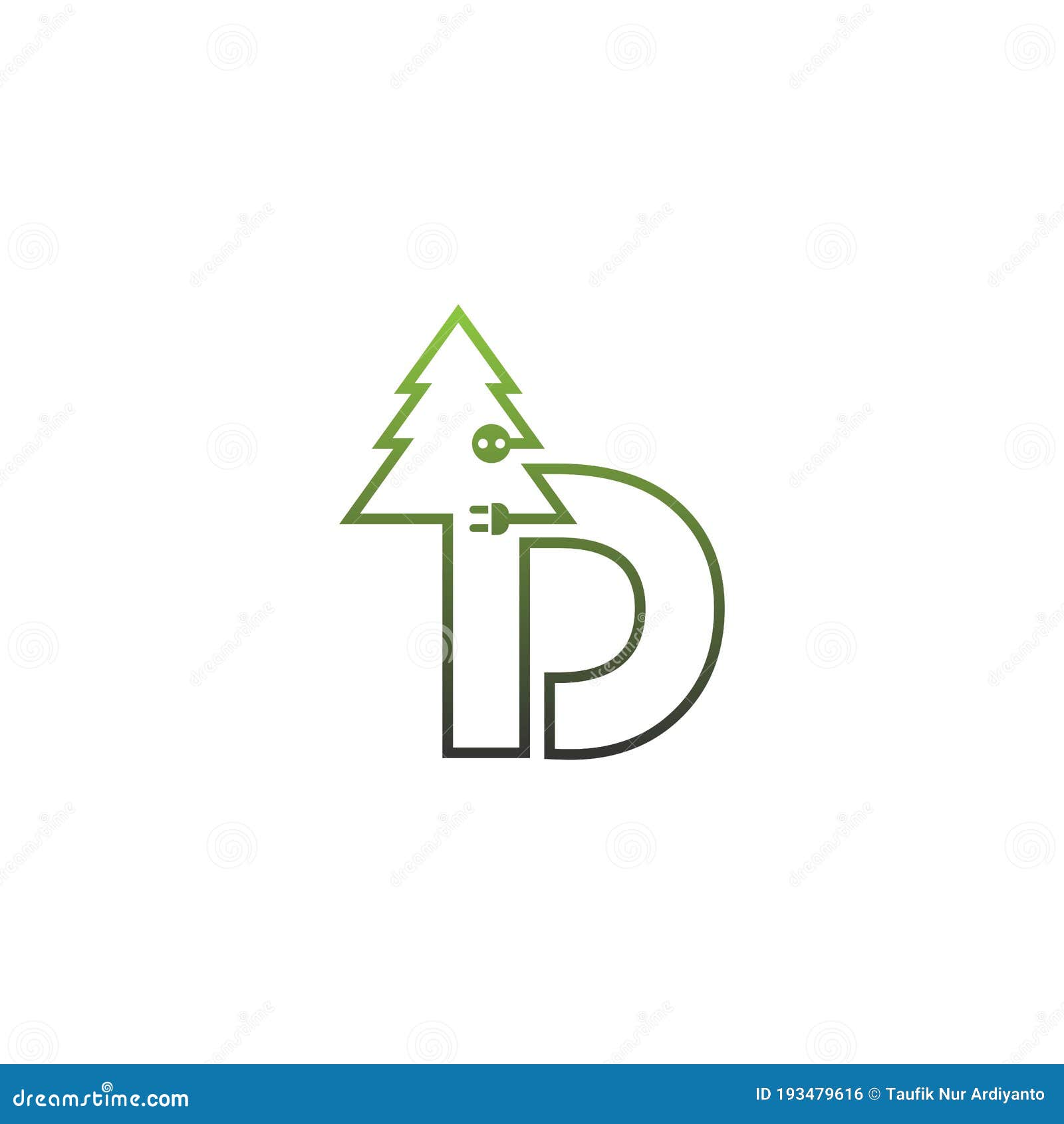 D Letter Tree Logo, Concept Letter D + Icon Tree Vectopr Stock Vector ...