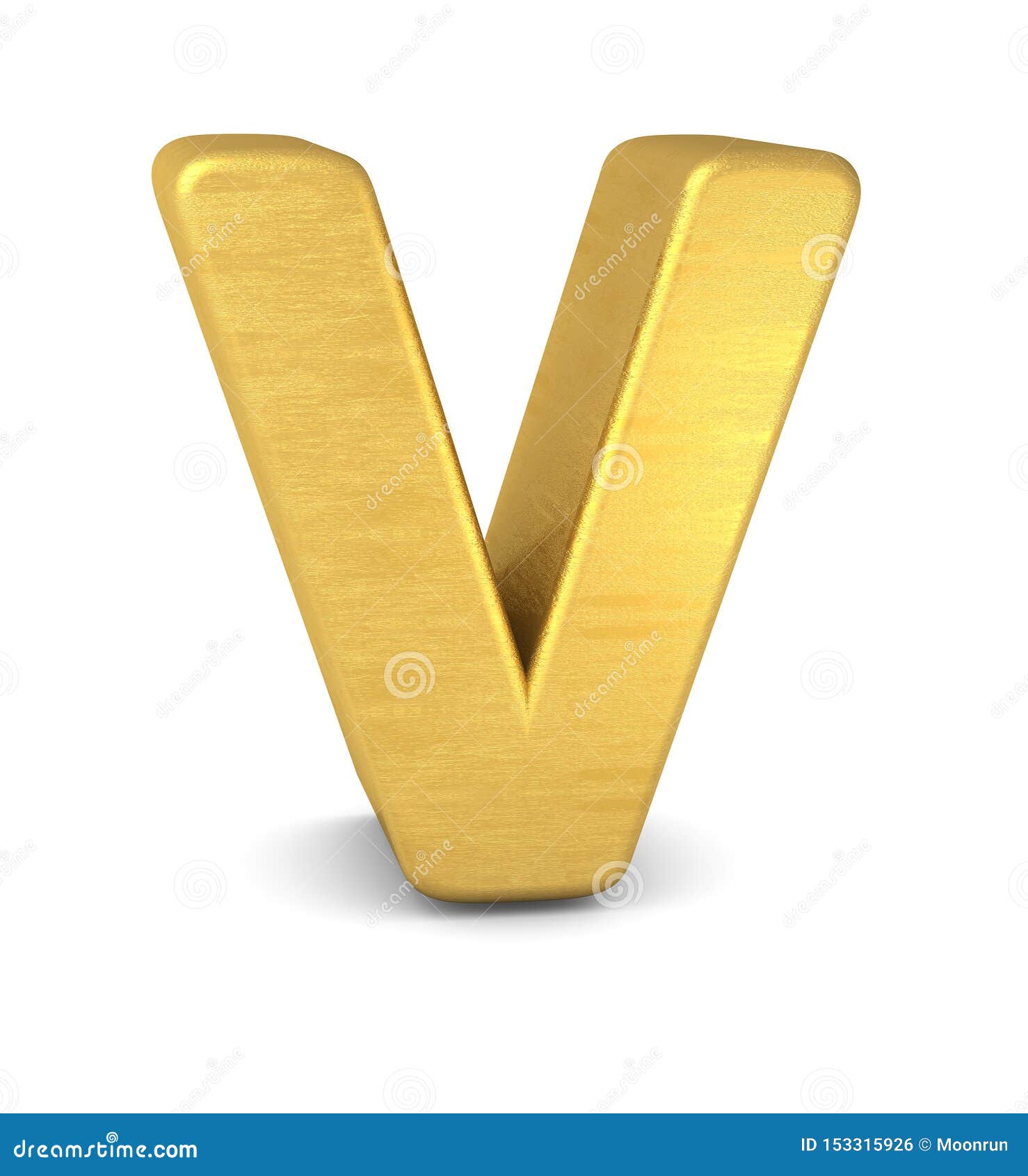 3d letter V gold stock illustration. Illustration of print - 153315926