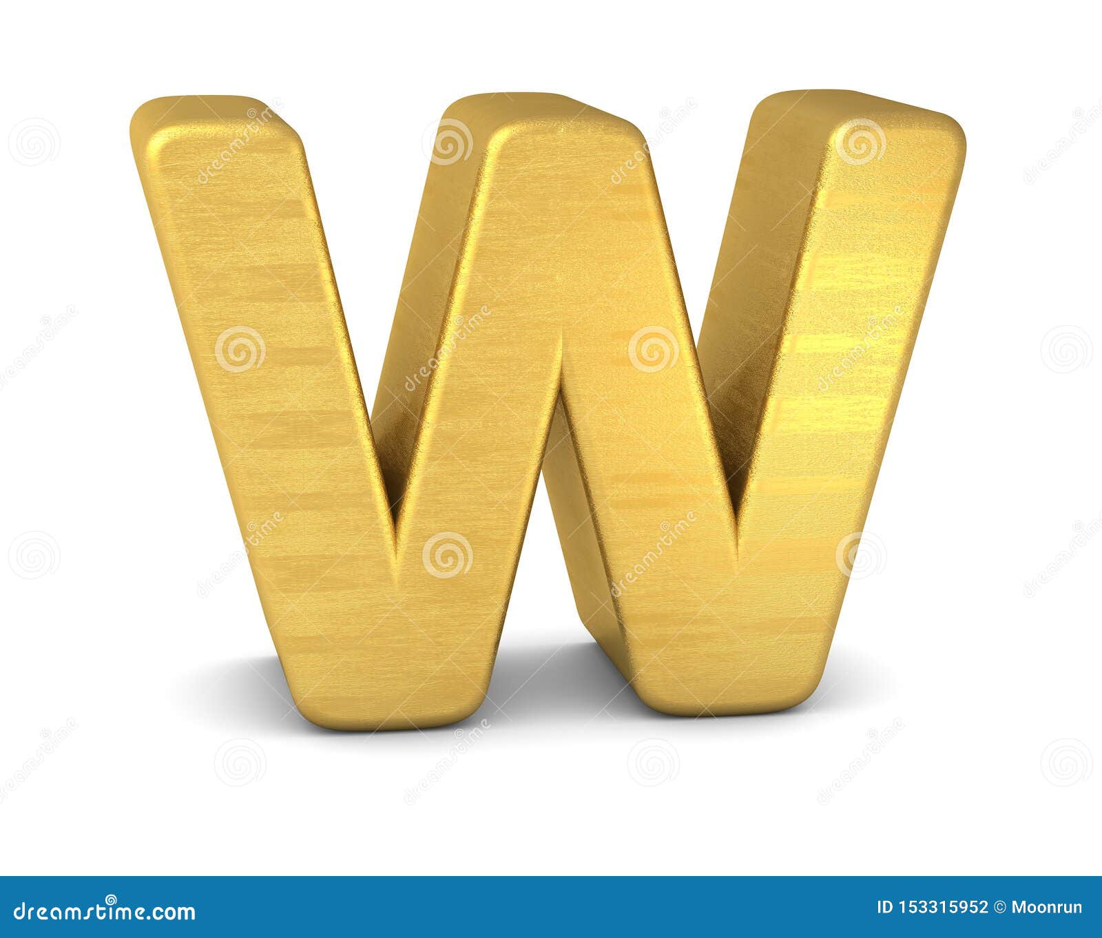 3d letter W gold stock illustration. Illustration of letter - 153315952