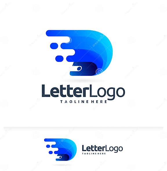 D Letter Wallet Logo, Digital Wallet Vector Logo Icon Stock Vector ...