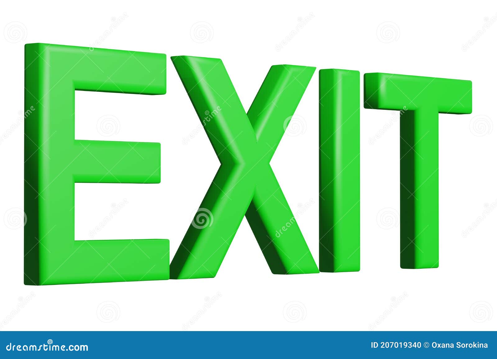 3d Lettering "exit" Stock Illustration - Illustration of concept ...