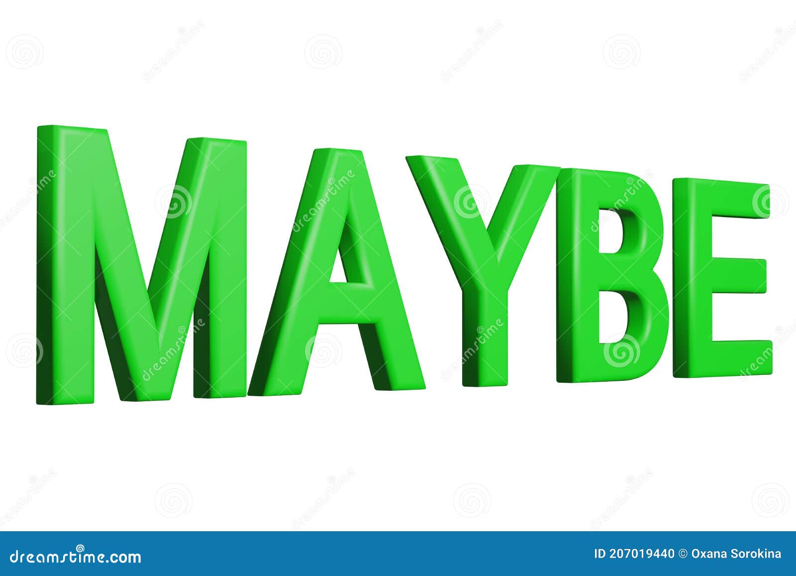 3d Lettering "maybe" Stock Illustration - Illustration of outline, icon ...