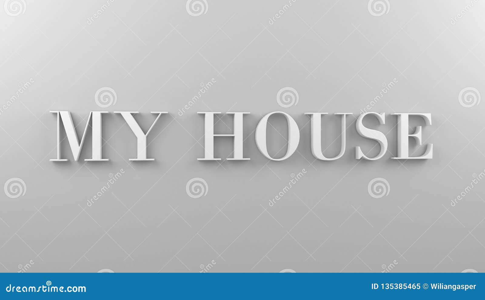 3D Lettering My House for Composition Stock Illustration - Illustration ...