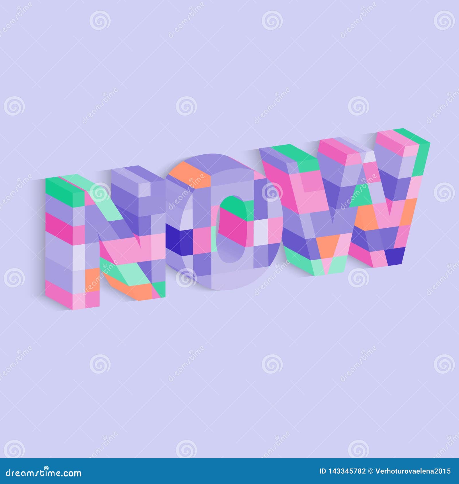 3d Lettering Now for Decorative Design. Vector Alphabet, Typeface, Font ...