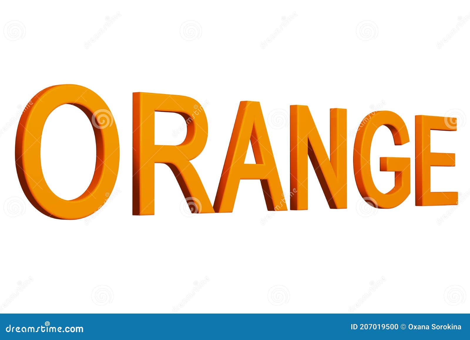 3d Lettering "orange" Stock Illustration - Illustration of signboard ...