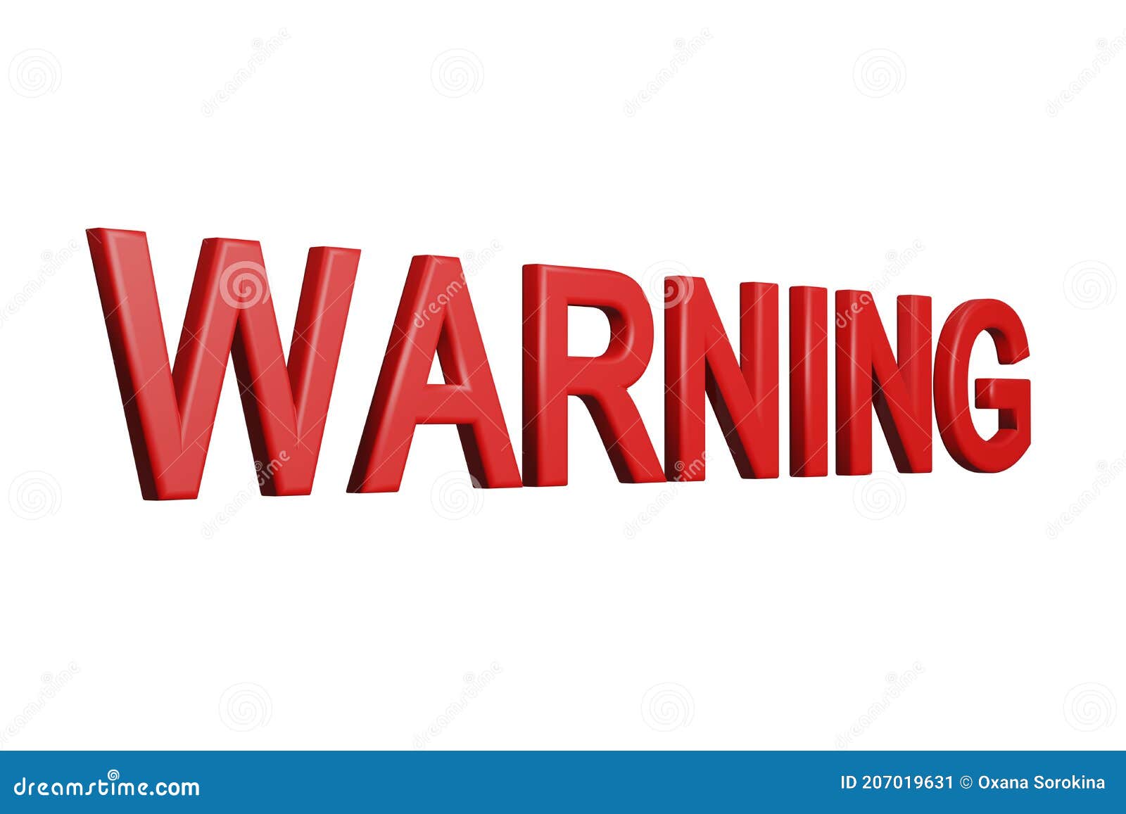 3d Lettering "warning" Stock Illustration - Illustration of lettering ...