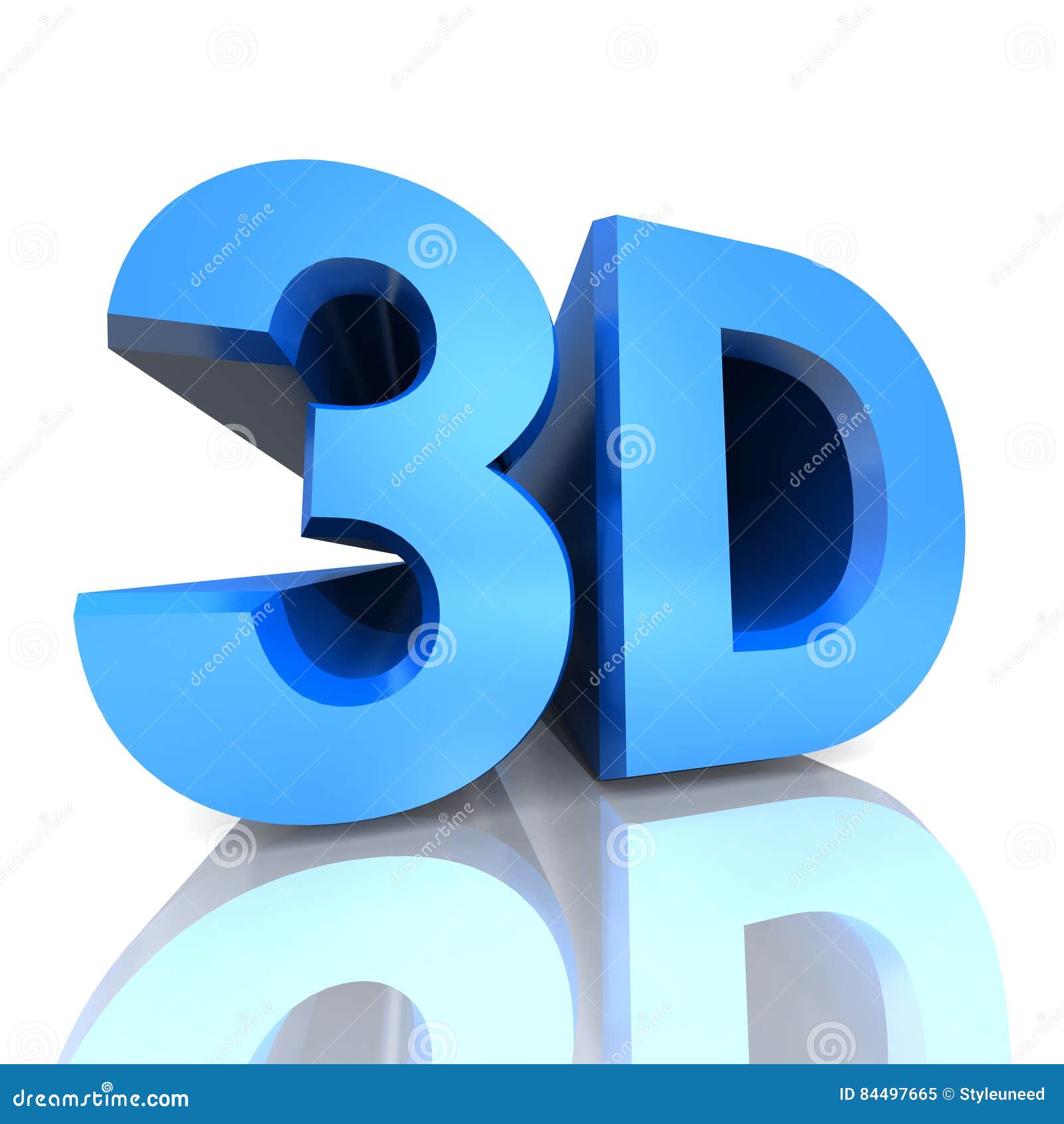 3D letters blue stock illustration. Illustration of concept - 84497665