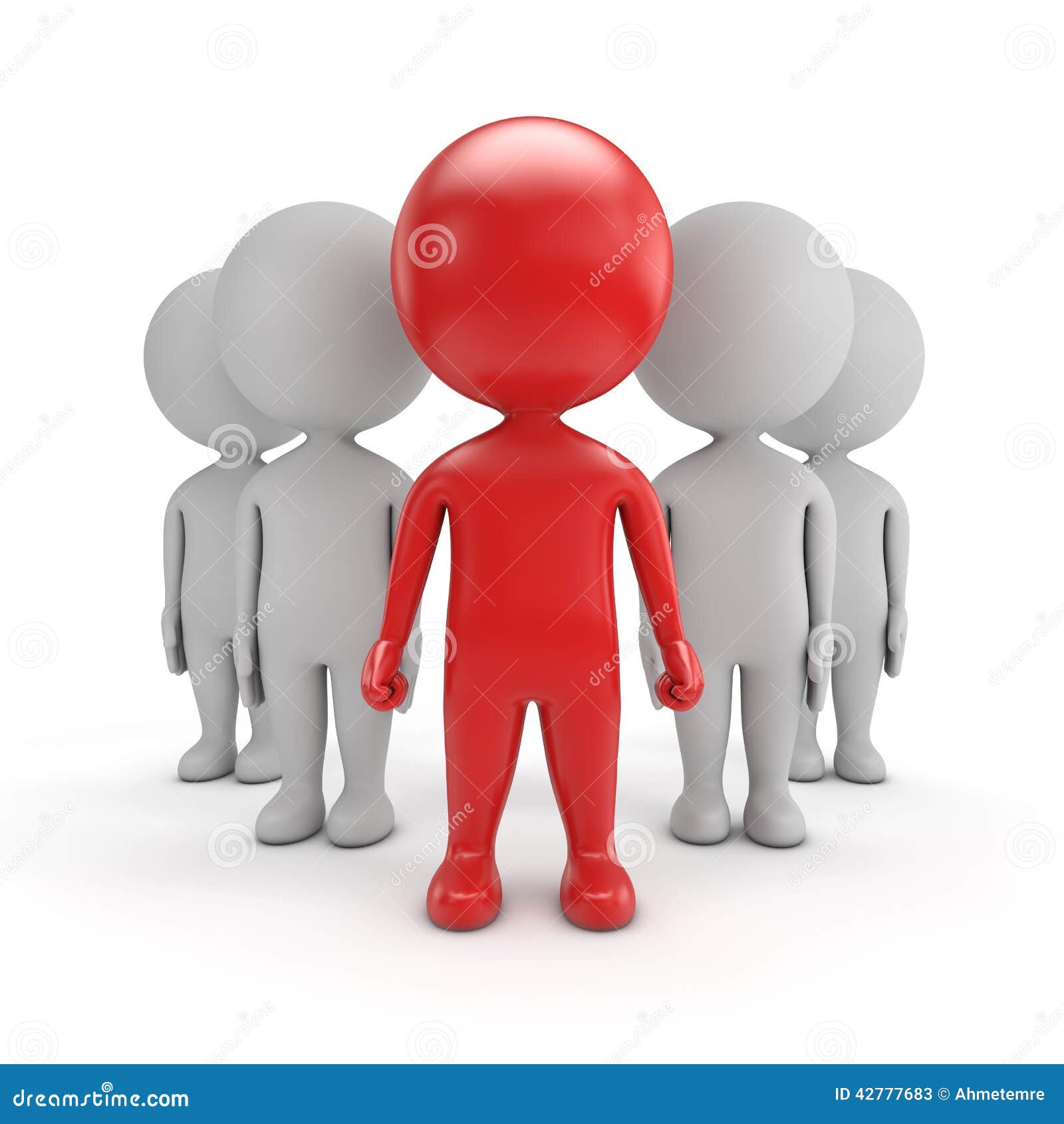 3d Leuke Mensen - Teamleider Stock Illustratie - Illustration of ...