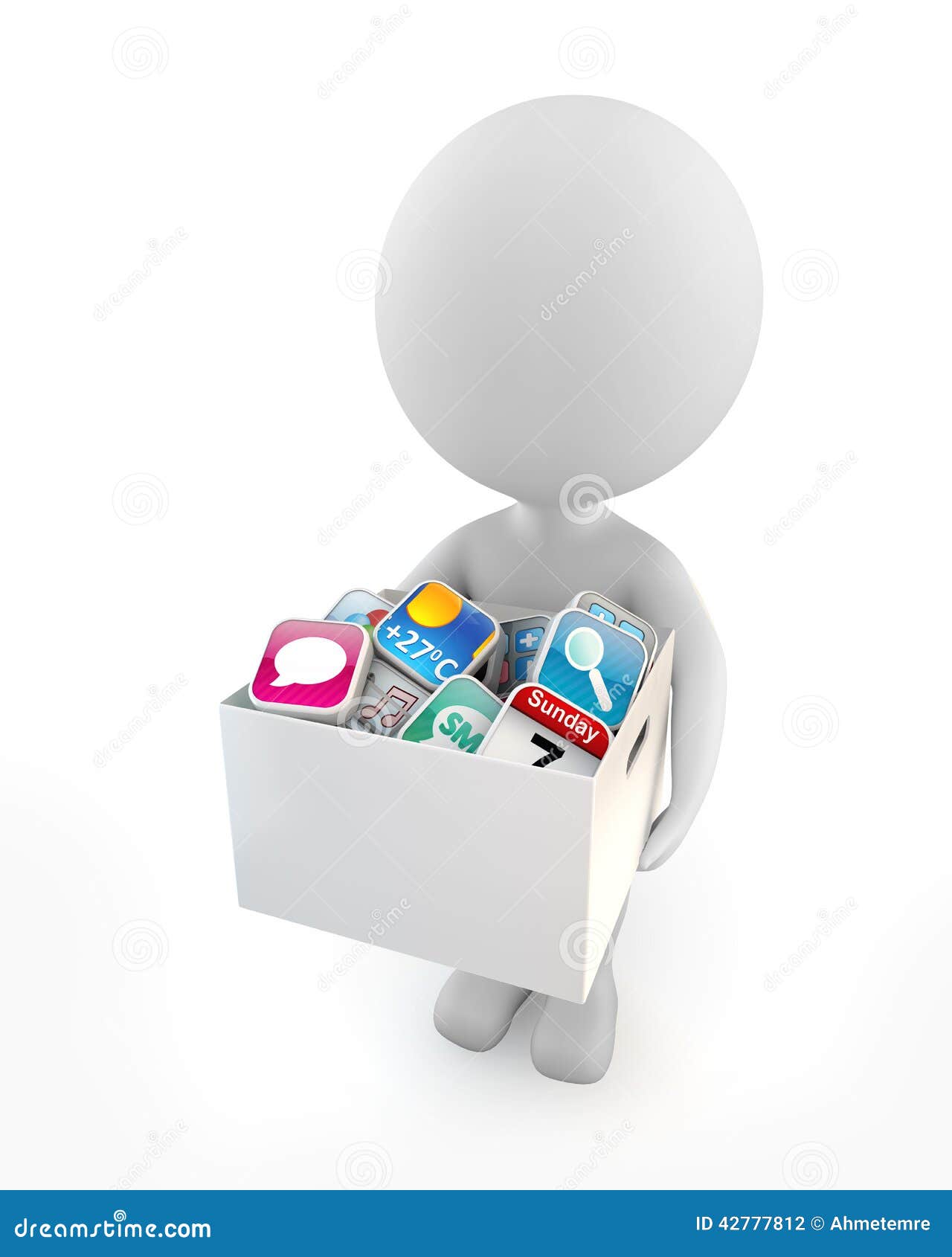 3d Leuke Mensen - Toepassingssoftware Stock Illustratie - Illustration ...