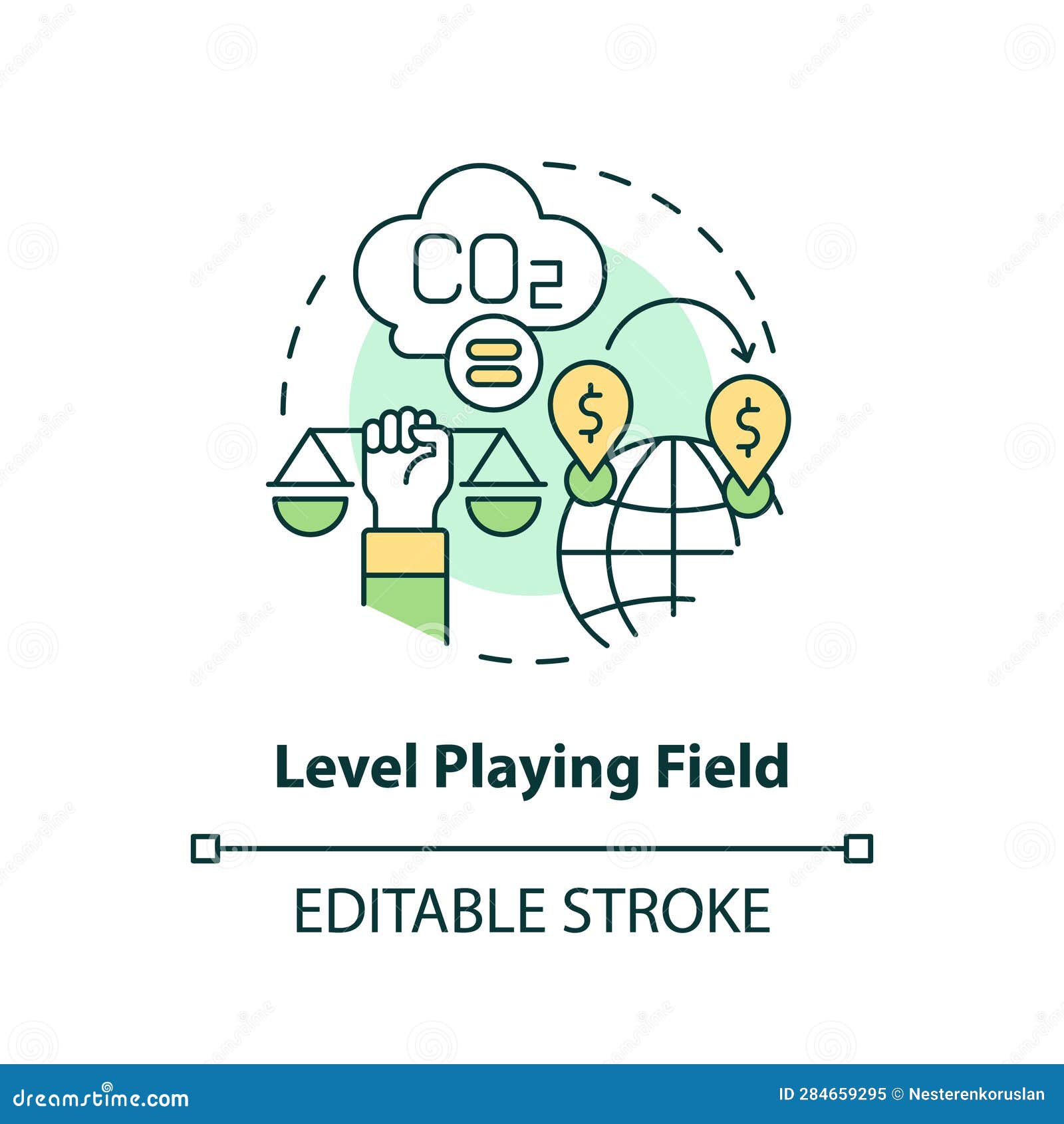 2D Level Playing Field Concept Icon Stock Vector - Illustration of ...