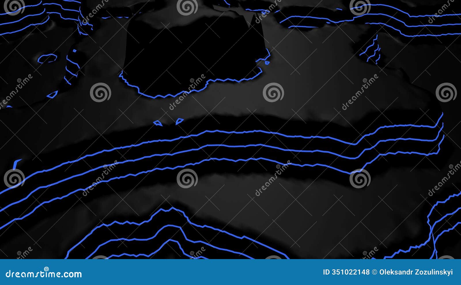 3D Level Topographic Elevation Map 3d Stock Illustration - Illustration ...