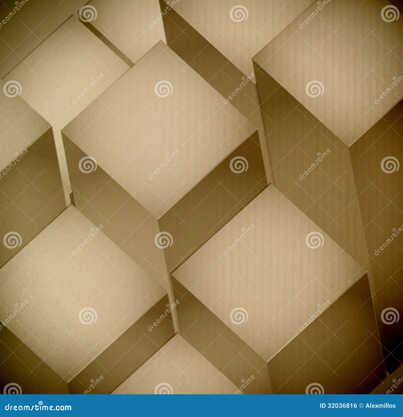 3d Levels Cardboard Texture Illustration Design Stock Illustration ...