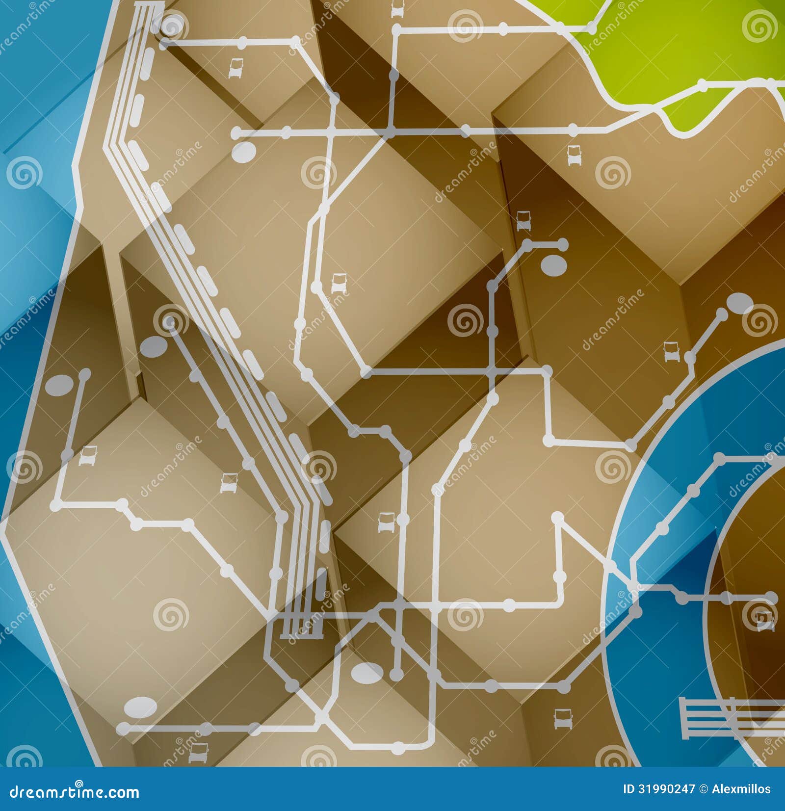 3d Levels Map Illustration Design Unique Stock Illustration ...