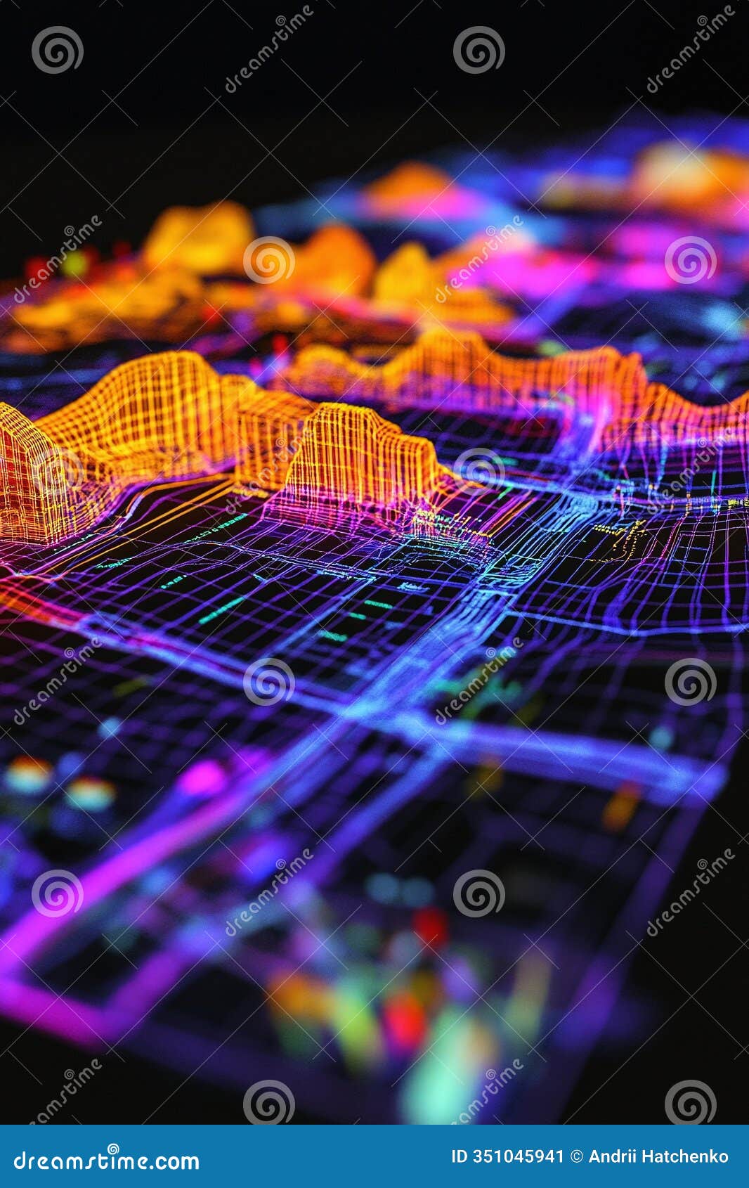 3D LiDAR GIS Aerial Map Model Showcasing Elevation and Topography with ...