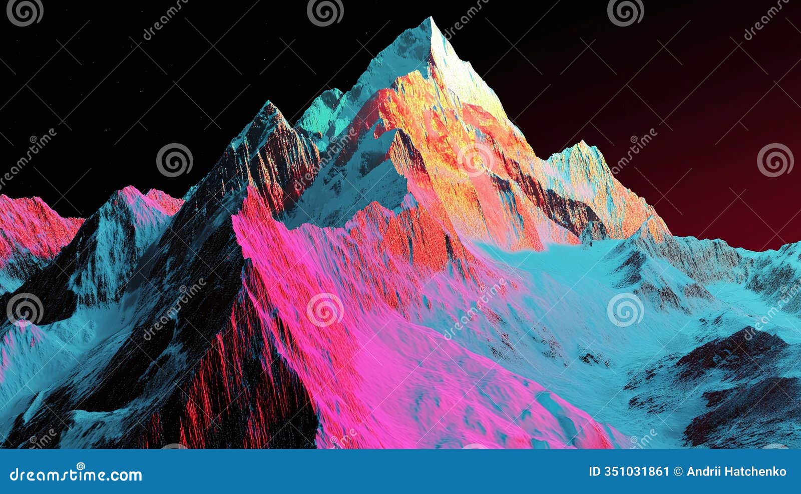 3D LiDAR GIS Visualization of a Snowy Mountain Featuring Elevation ...