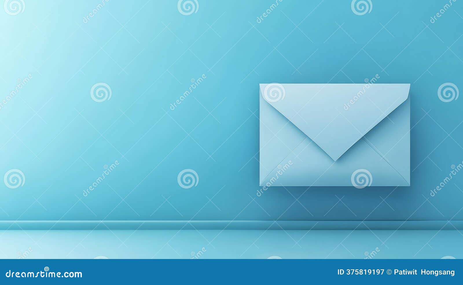 Blue Envelope With Letter. Stock Photo | CartoonDealer.com #46394184