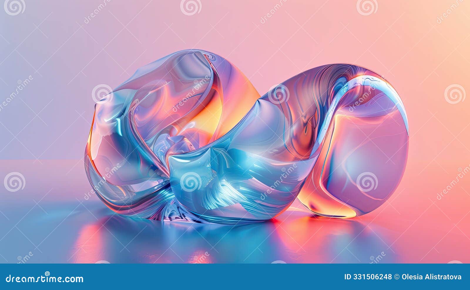 3D Light Colors Holographic Abstract Future Movement Shapes Stock ...