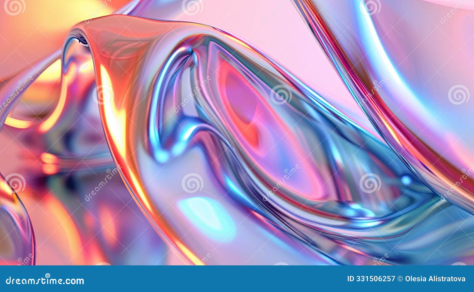 3D Light Colors Holographic Abstract Future Movement Shapes Stock ...