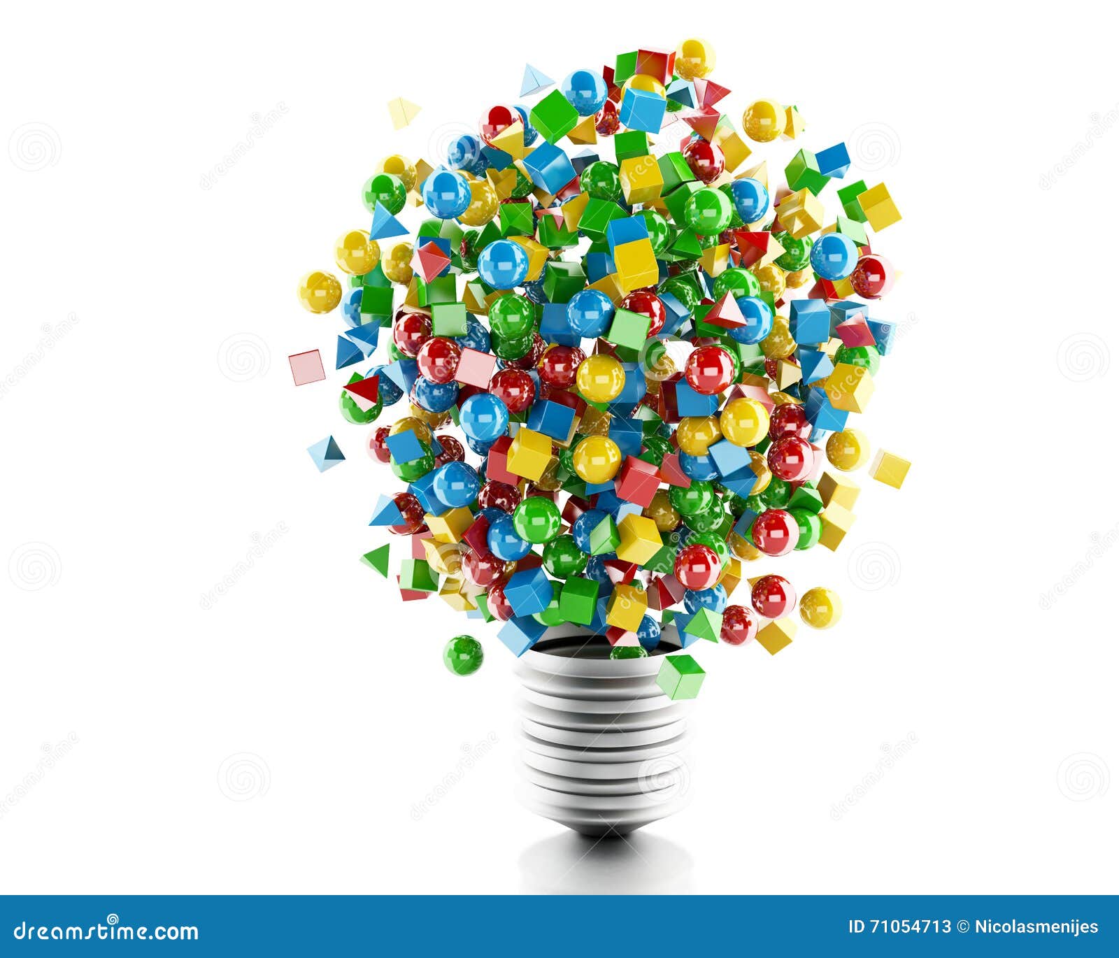 3d Light Lamp with Geometric and Colorfull Shapes. Stock Illustration ...